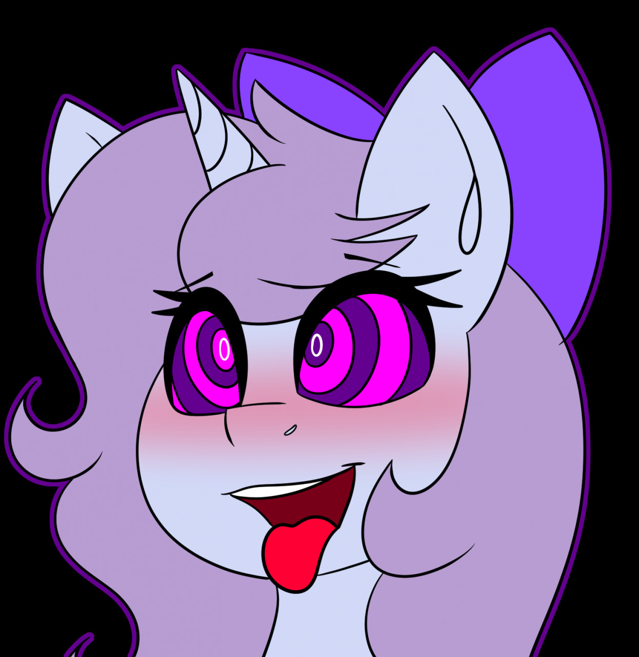 #3418196 - suggestive, artist:askhypnoswirl, oc, oc only, oc:swirly daze, pony, unicorn, black ...