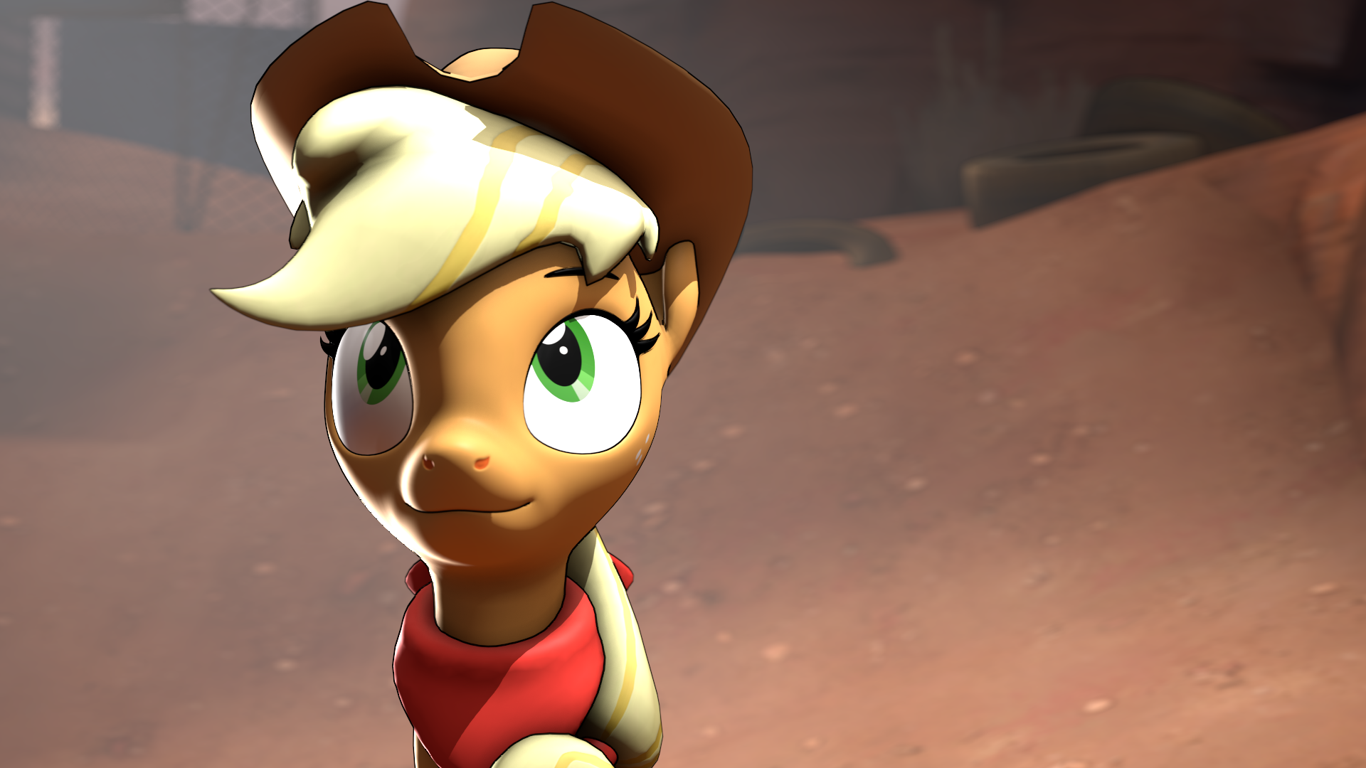 #3419028 - safe, artist:redxstone, applejack, earth pony, pony, g4, 3d ...