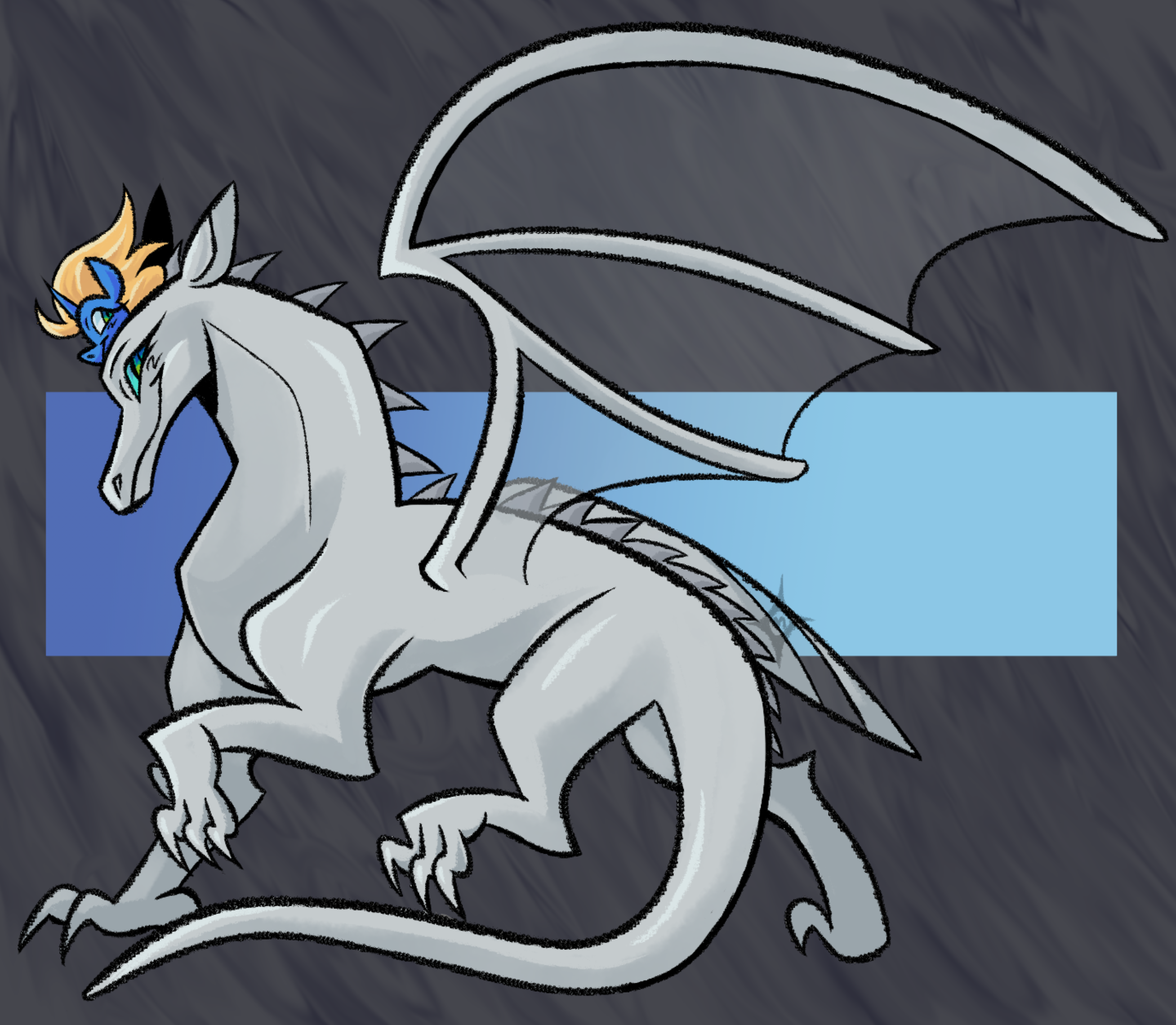 #3420094 - safe, artist:meil0w, oc, oc only, oc:celestial nimbus, dragon, pony, unicorn, fanfic ...
