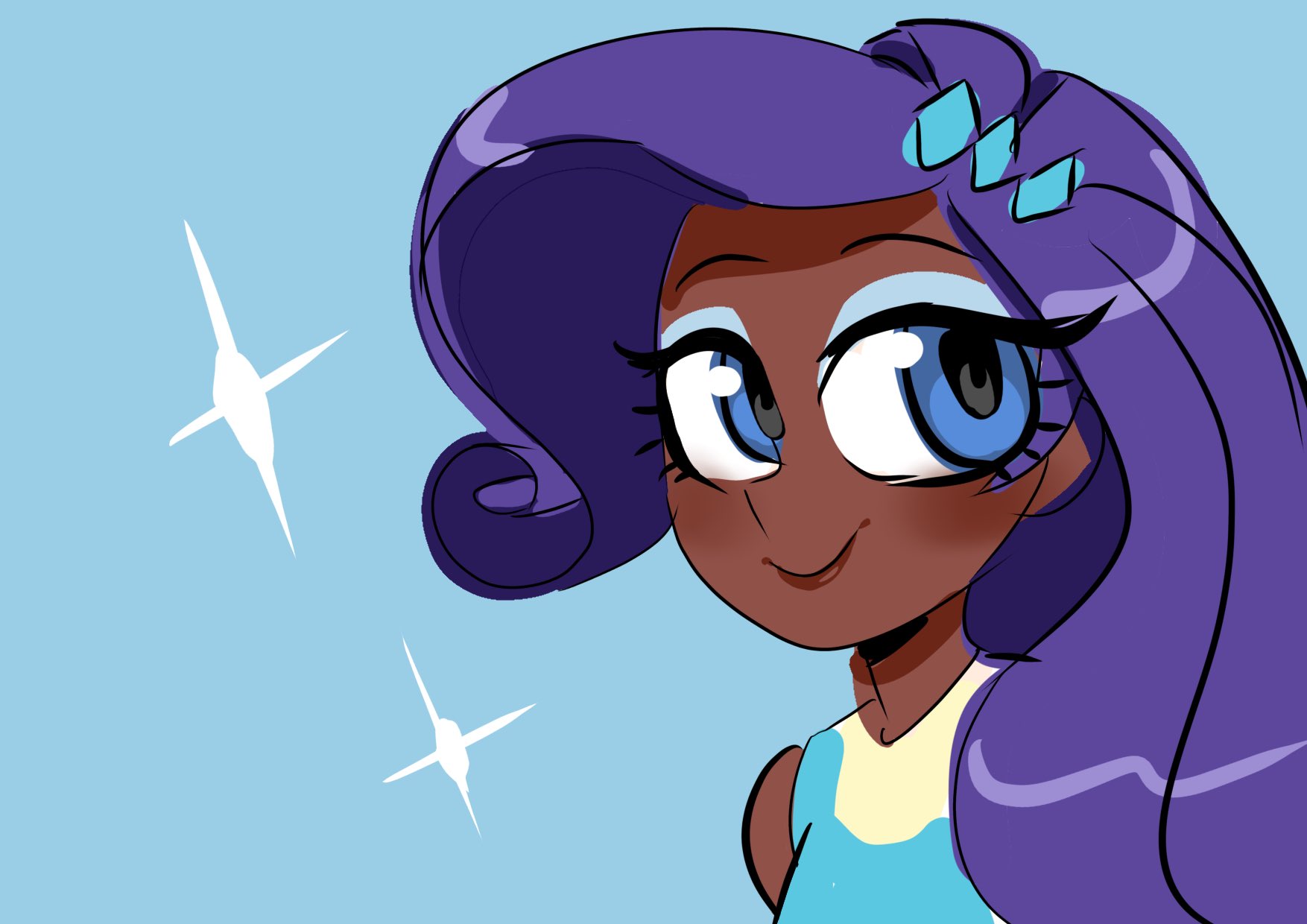 #3420432 - safe, artist:jully-park, rarity, human, g4, blue background ...