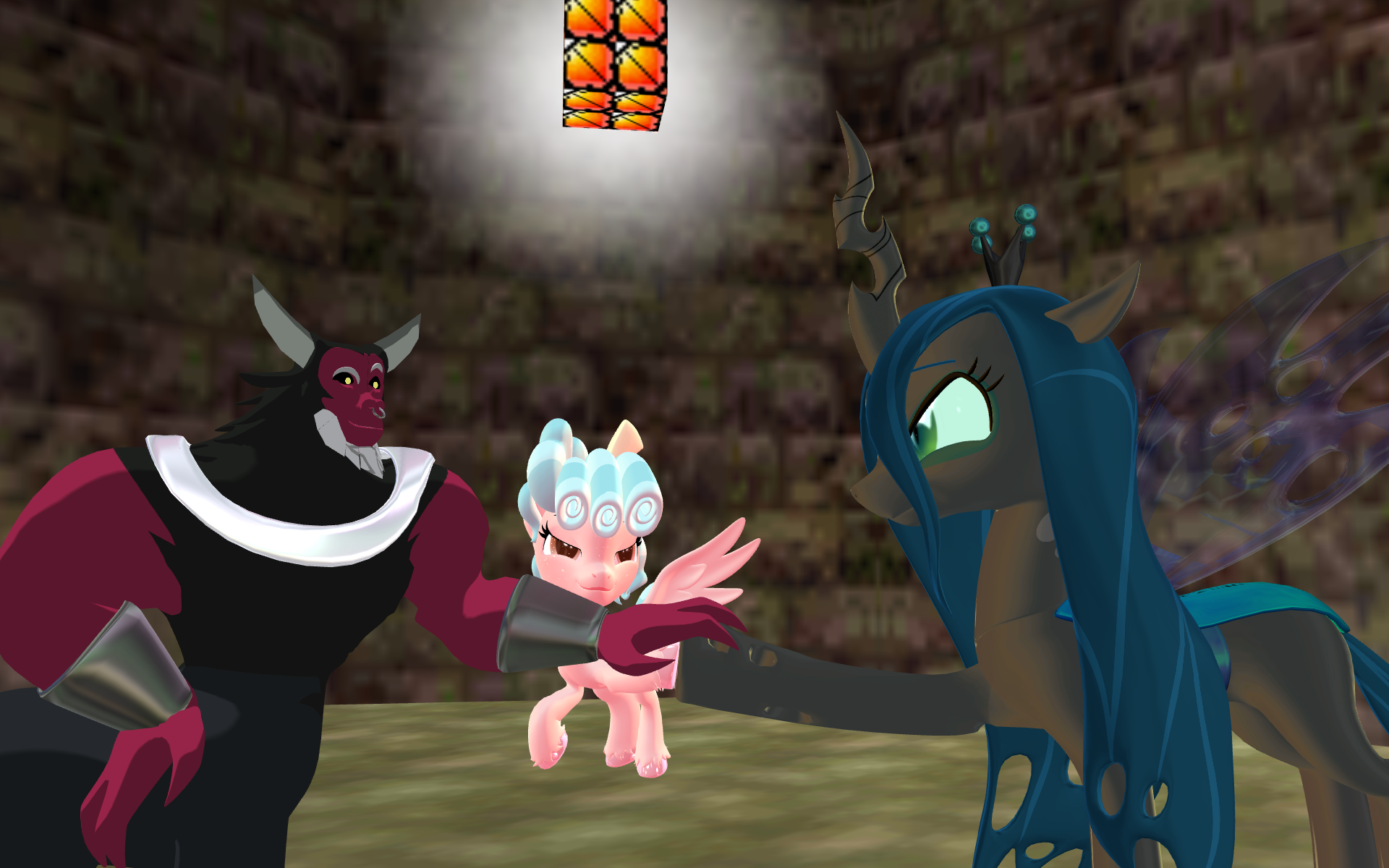 #3421179 - safe, artist:puzzlshield2, cozy glow, lord tirek, queen ...