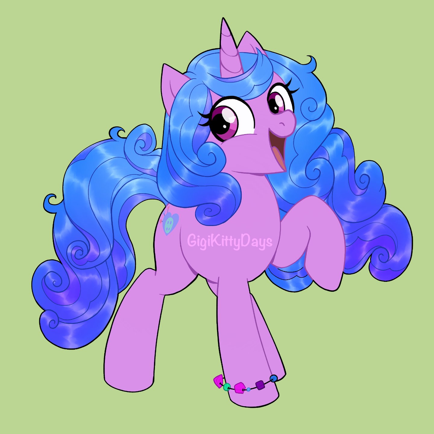 #3421902 - safe, artist:gigikittydays, izzy moonbow, pony, unicorn, g4 ...
