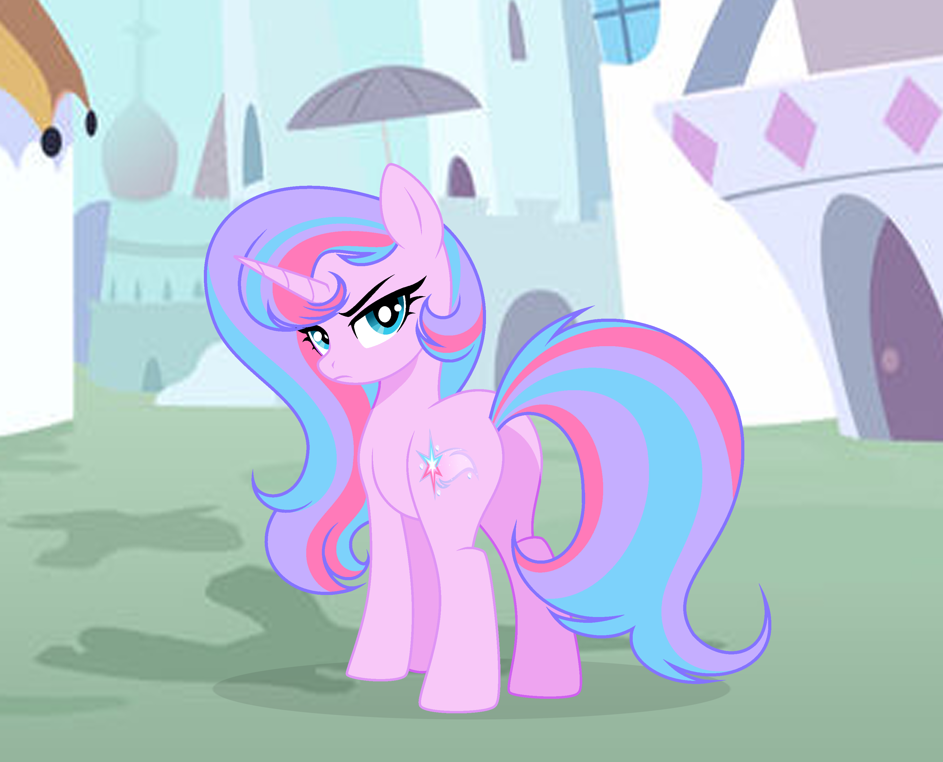 #3422079 - safe, artist:galaxyswirlsyt, oc, oc only, oc:galaxy moonlight, pony, unicorn, butt ...