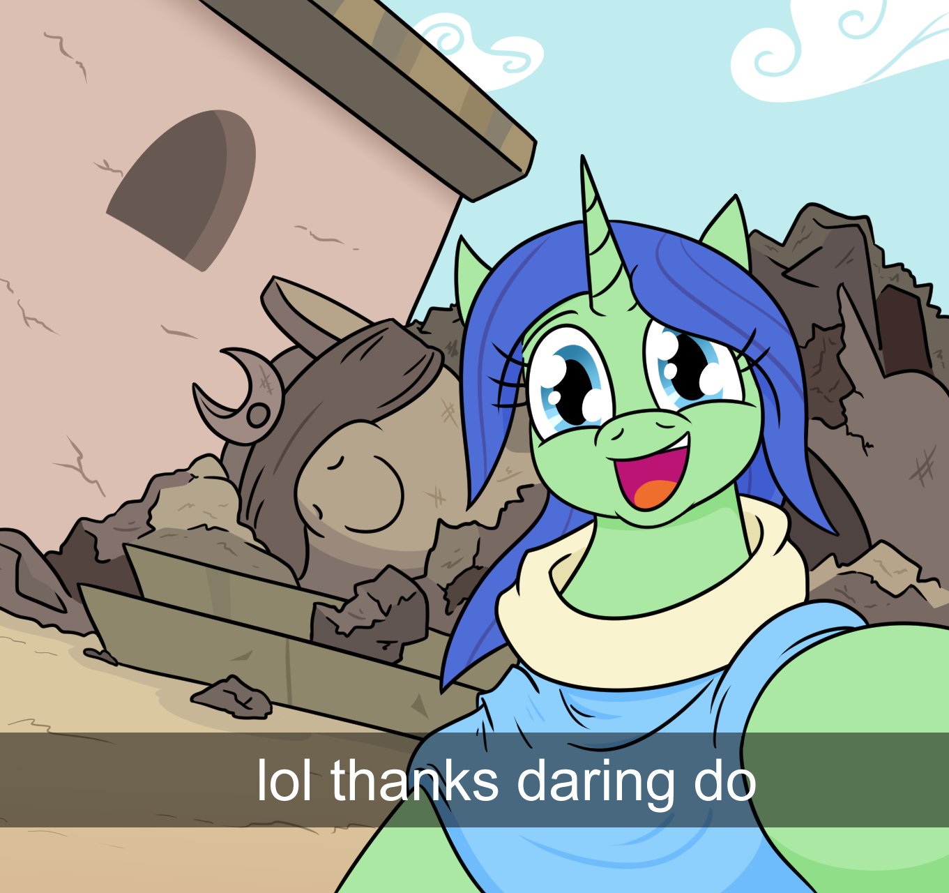 #3413334 - safe, artist:jargon scott, nile faras, pony, unicorn, daring ...