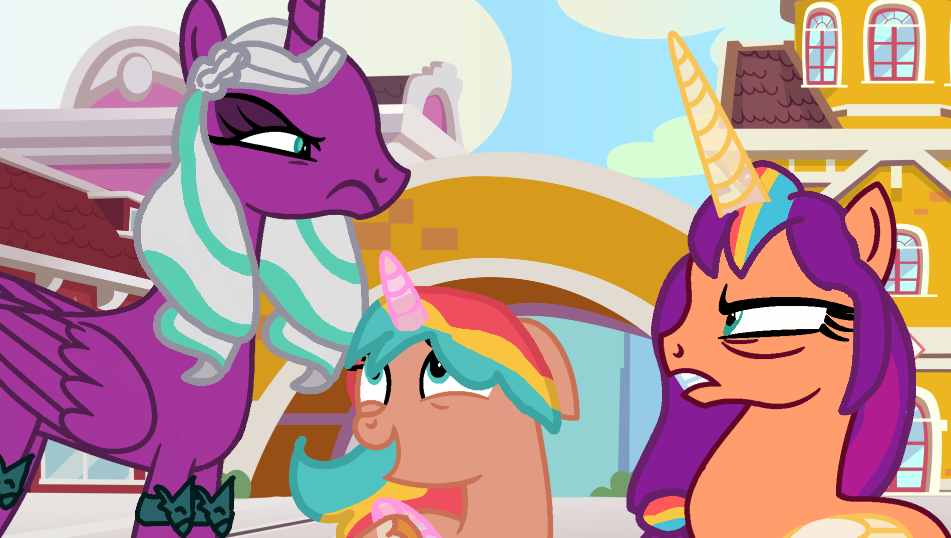 #3425703 - safe, artist:deeriehooves, opaline arcana, sunny starscout ...