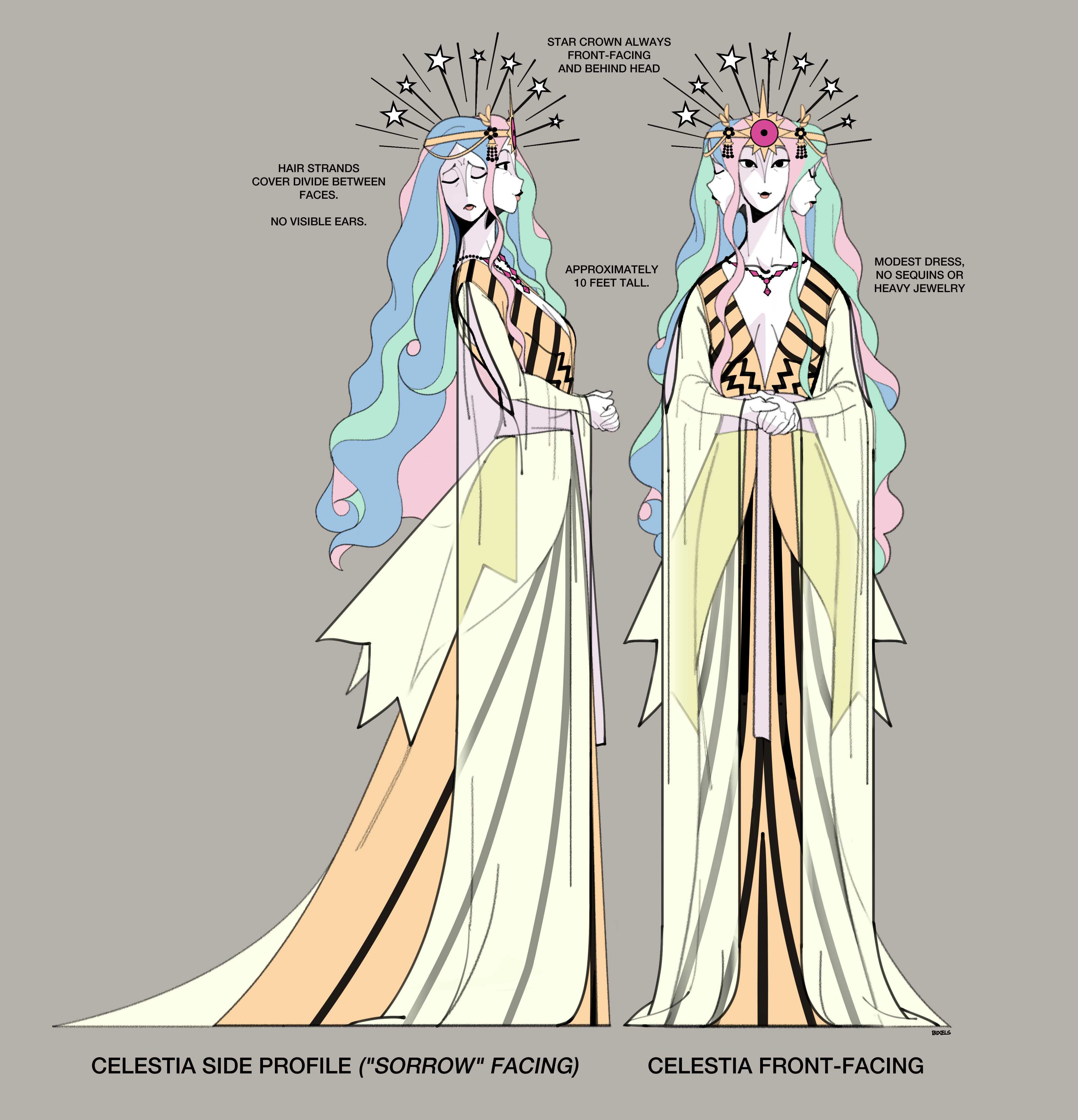 #3425965 - safe, artist:bixels, princess celestia, deity, human, the ...