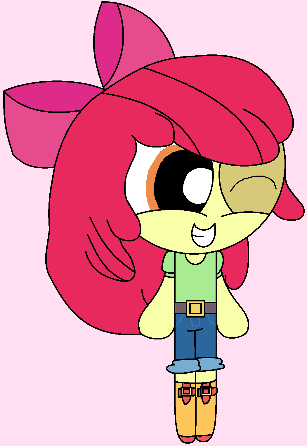 #3426238 - safe, artist:julianarhian123, apple bloom, human, equestria ...