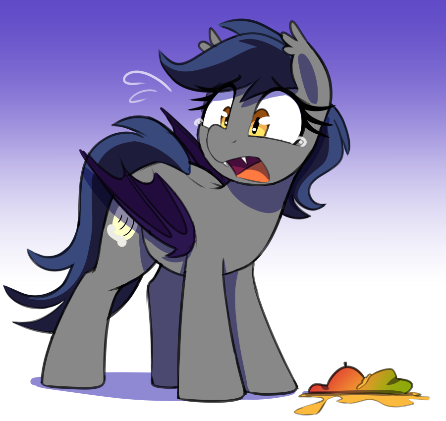 #3426426 - safe, artist:thebatfang, oc, oc only, oc:echo, bat pony, pony, adorable distress, bat ...