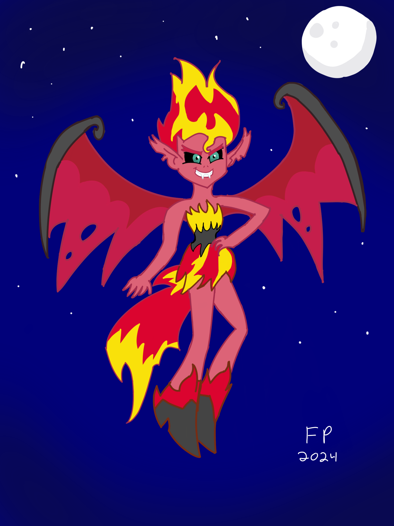 #3427948 - safe, artist:funnypancake, sunset shimmer, demon, equestria ...