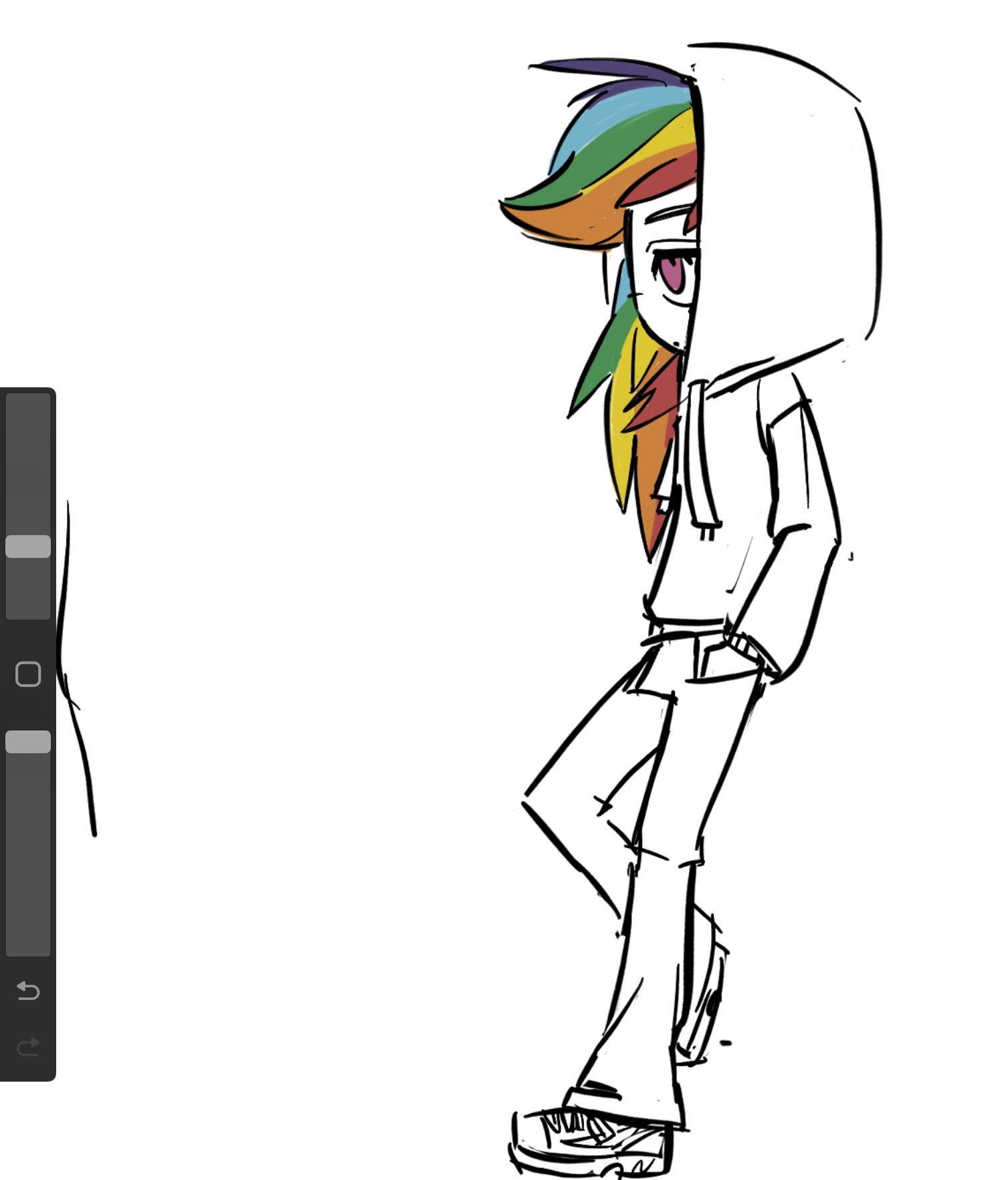 #3429059 - safe, artist:yuanzuowuzhedegou, rainbow dash, human, art ...