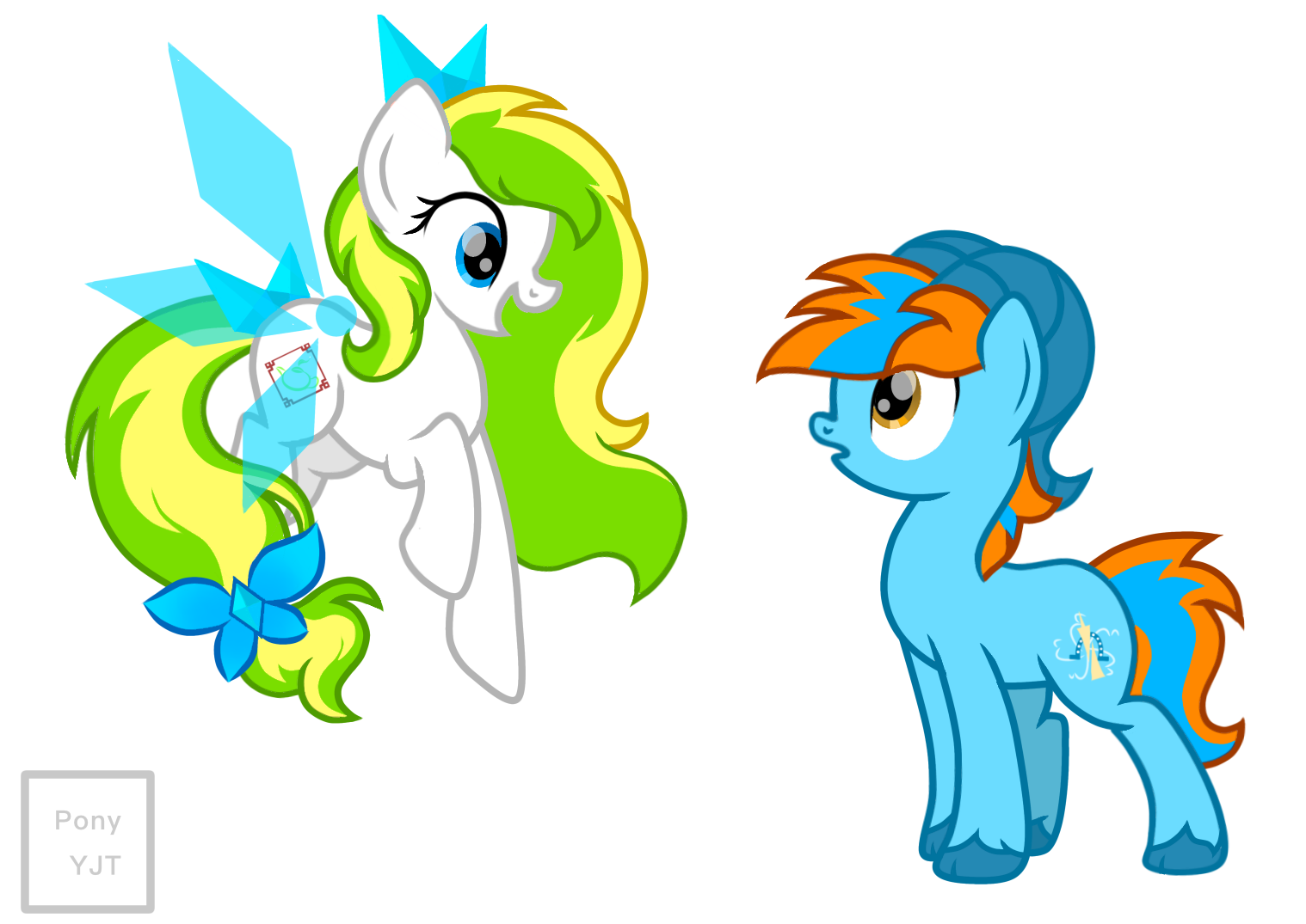 #3430294 - safe, artist:ponyyjt, oc, oc only, oc:tea fairy, oc:咩咩 ...