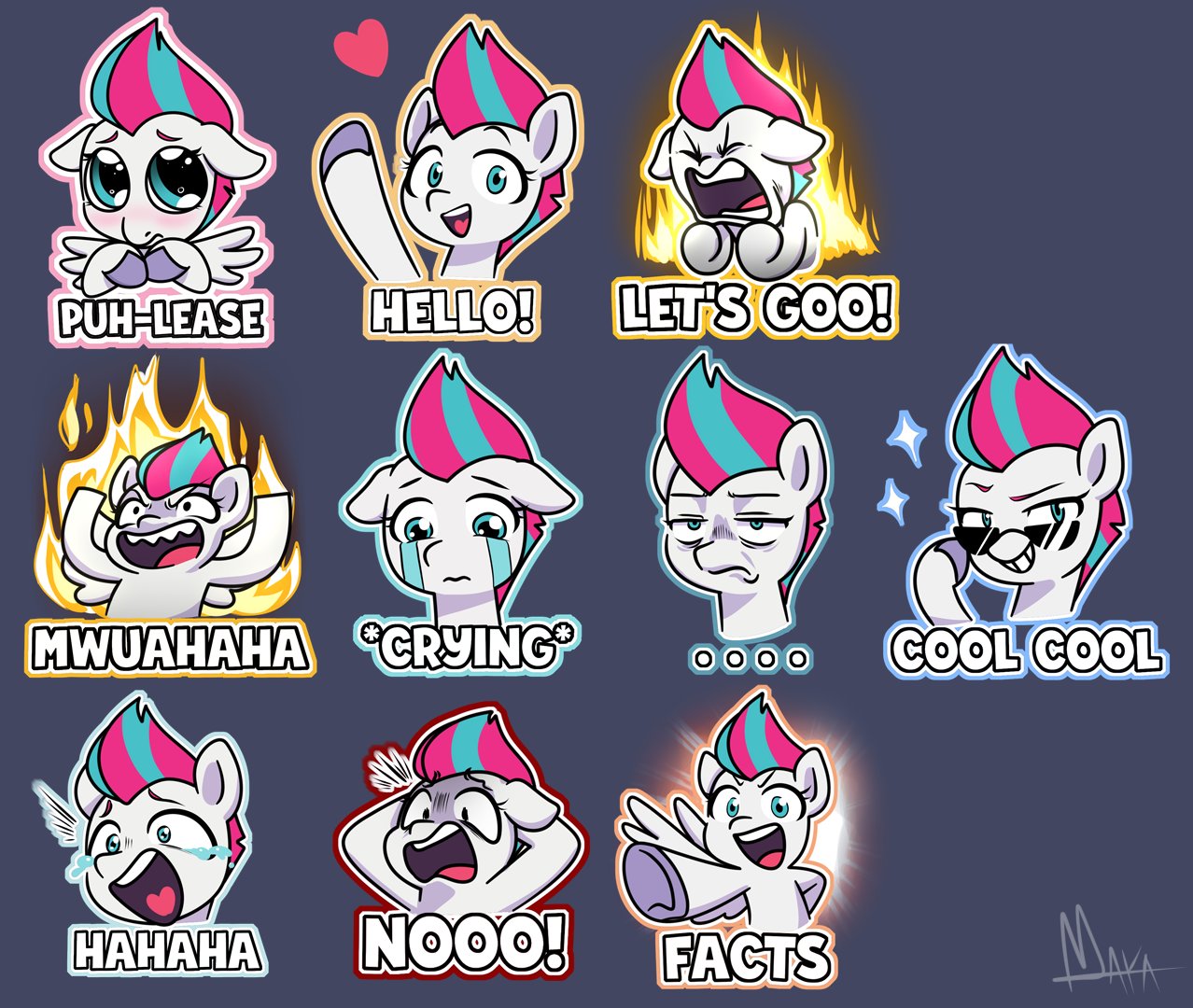 #3431066 - safe, artist:makaryo, part of a set, zipp storm, pegasus ...