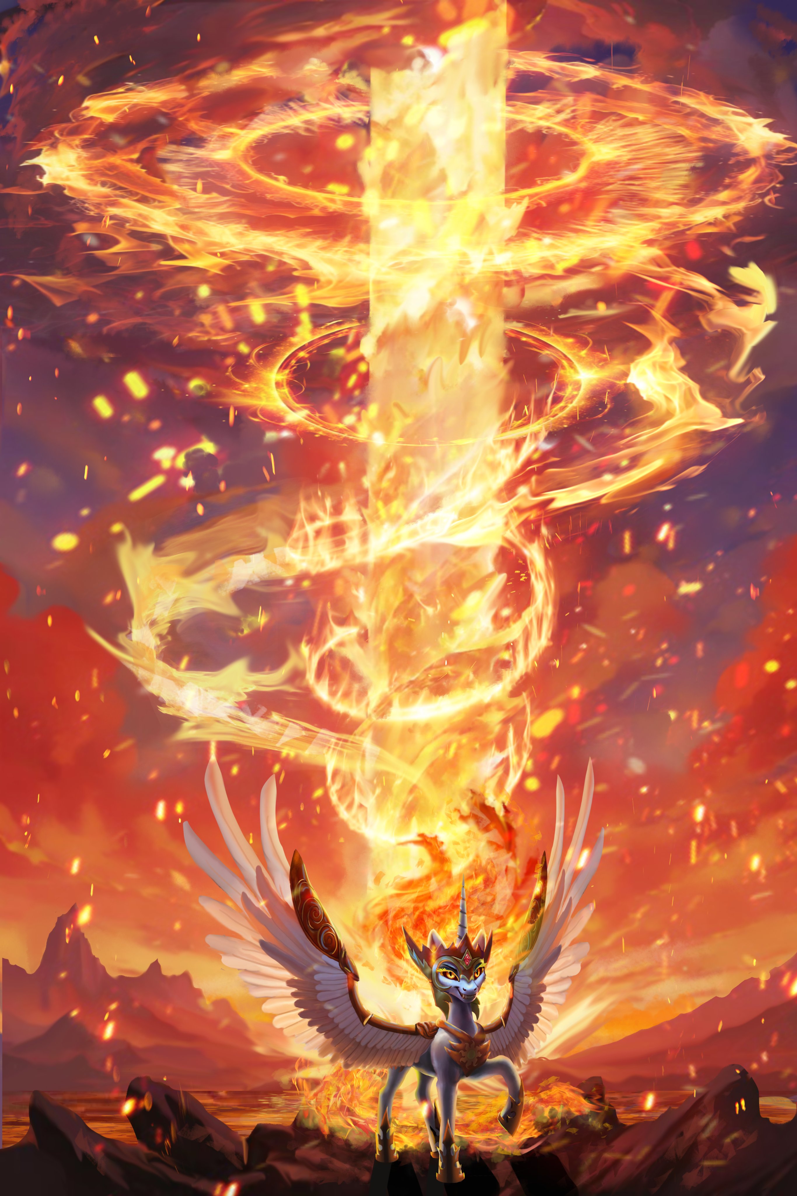 #3431274 - safe, artist:allegrenix, daybreaker, alicorn, pony, g4 ...