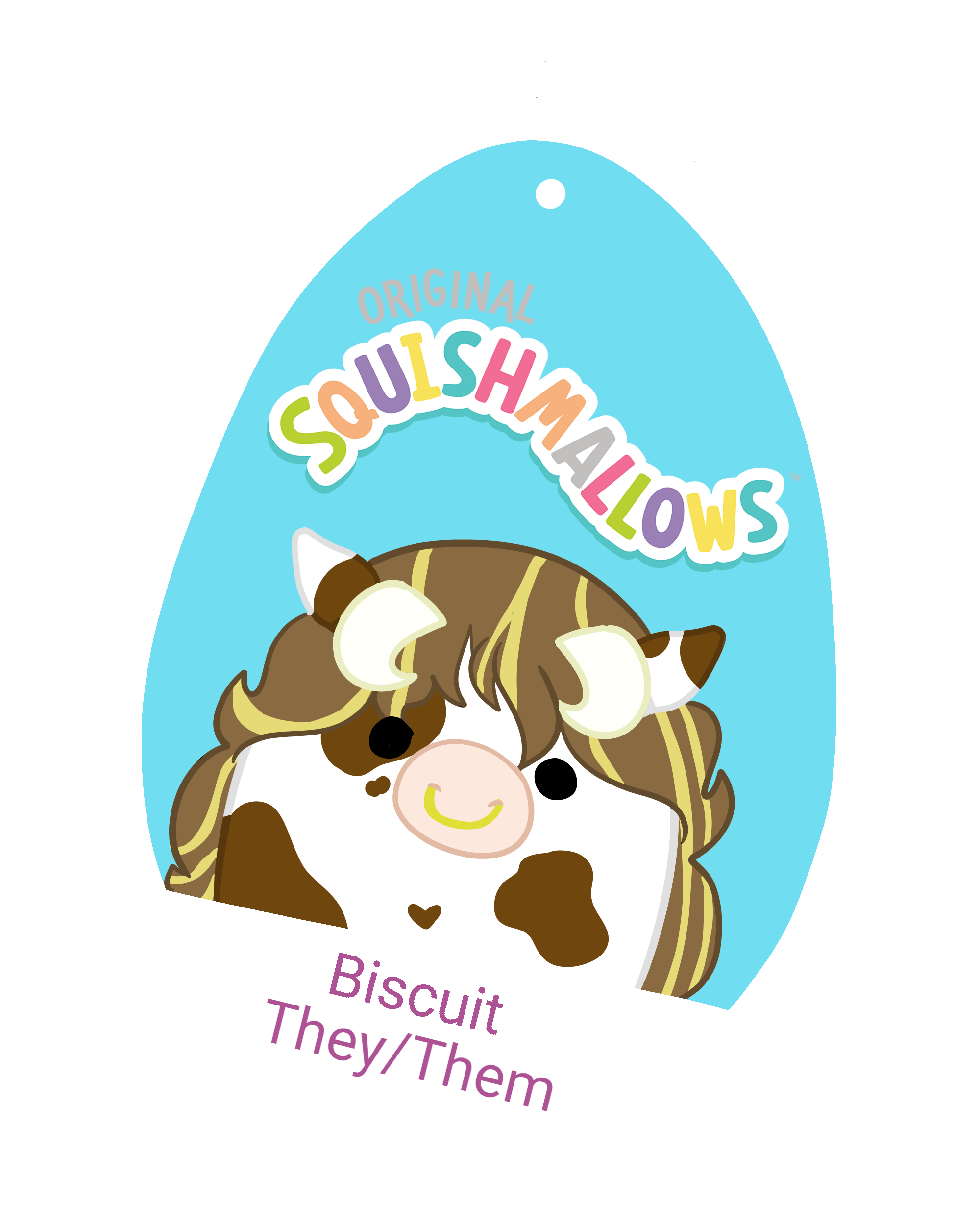 #3414088 - safe, oc, oc only, oc:biscuit, cow, badge, blonde highlights ...