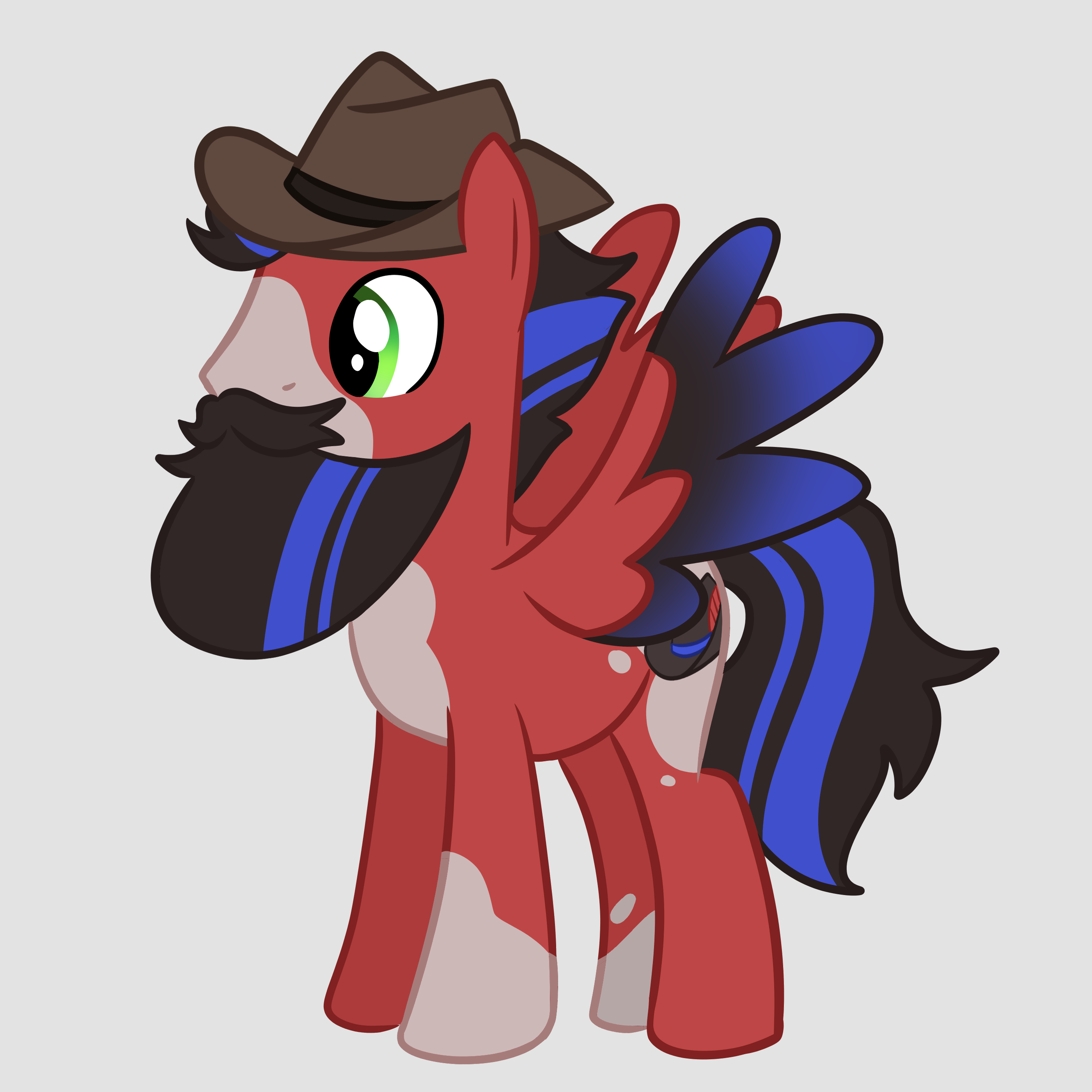 #3433224 - safe, oc, pegasus, hat, winged hat - Derpibooru