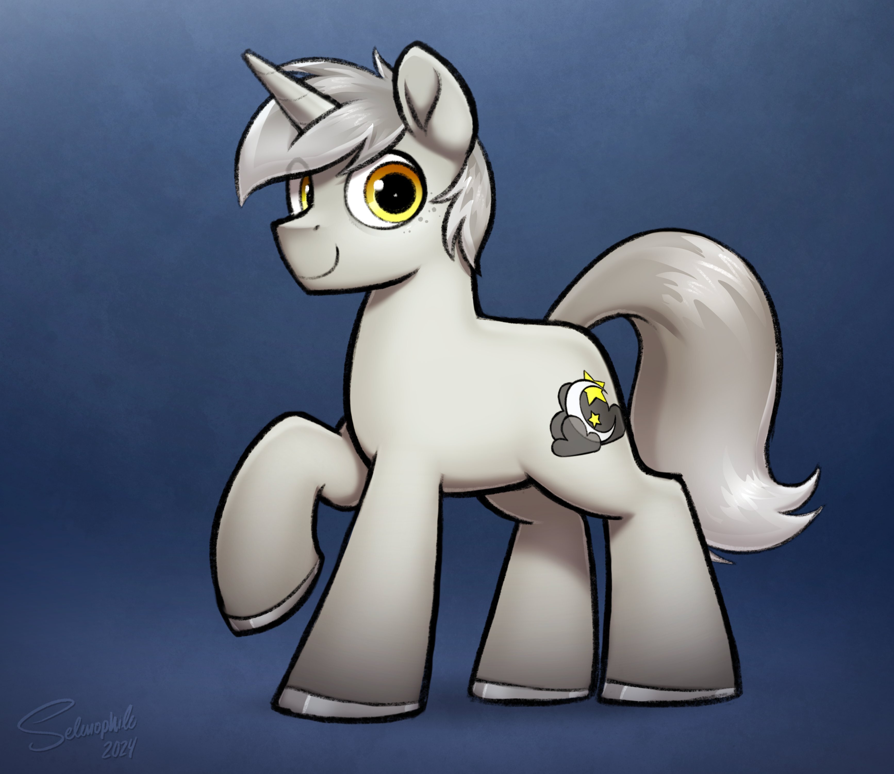 #3433398 - safe, artist:selenophile, oc, oc only, pony, unicorn, explicit source, horn, solo ...