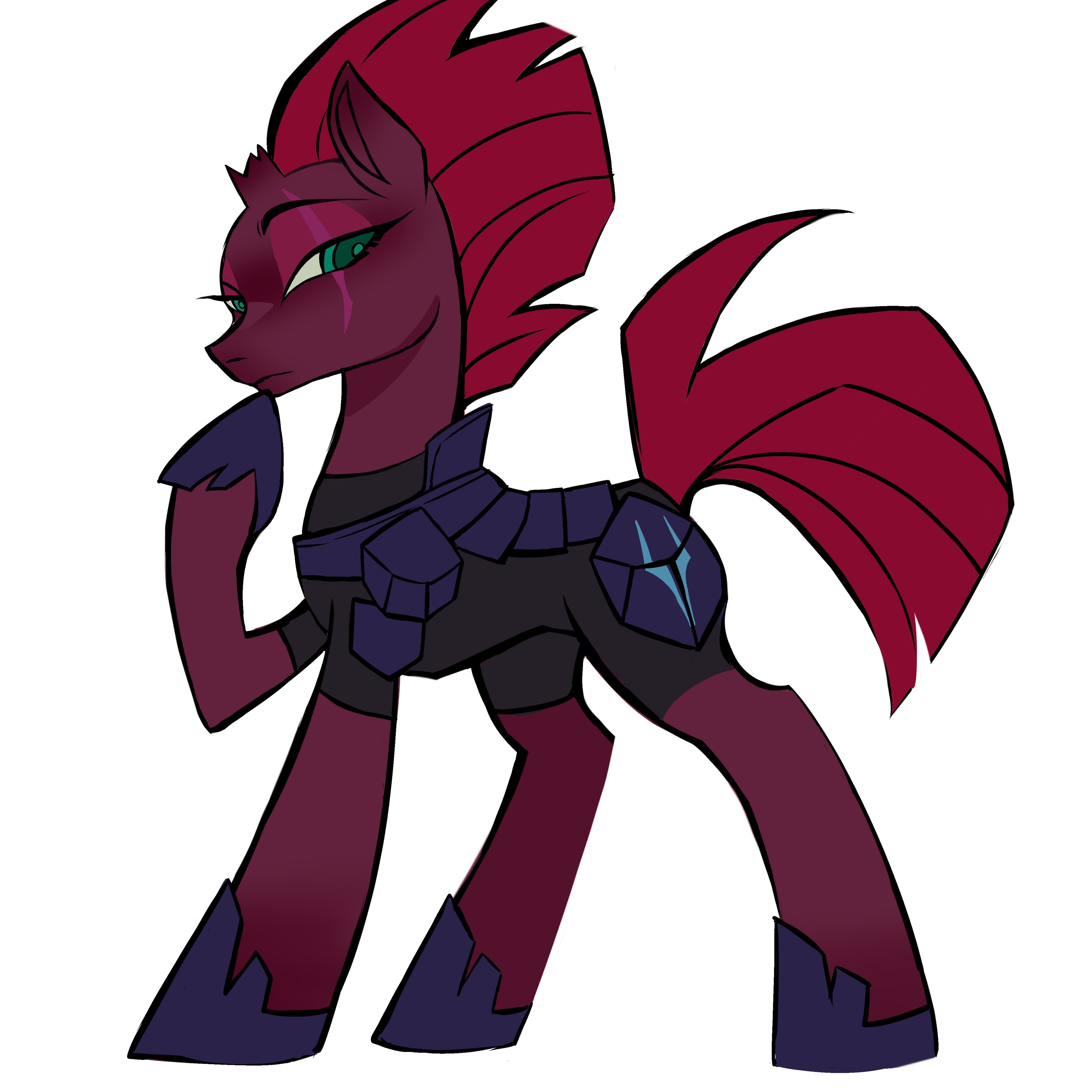 #3414268 - safe, artist:qianhe498, tempest shadow, pony, unicorn, g4 ...