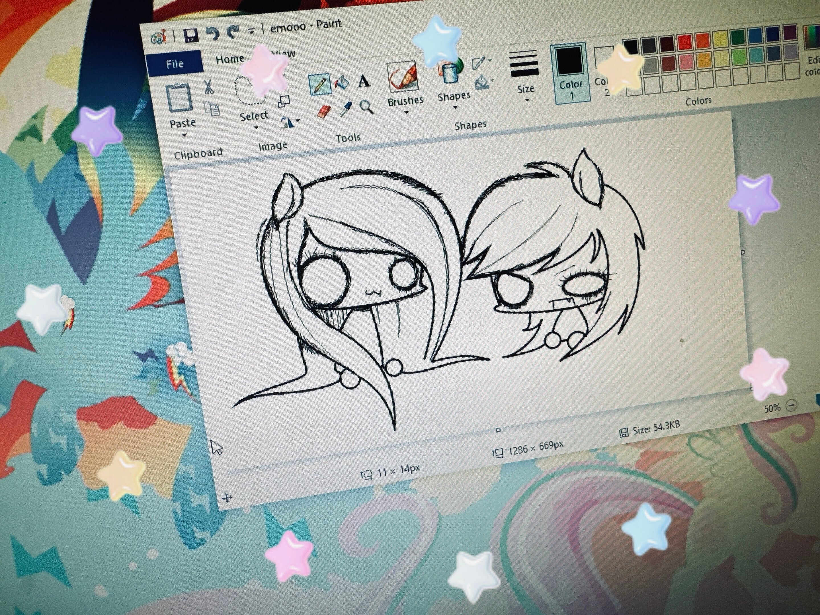 #3414592 - safe, artist:ieatedyuripizza, fluttershy, rainbow dash ...