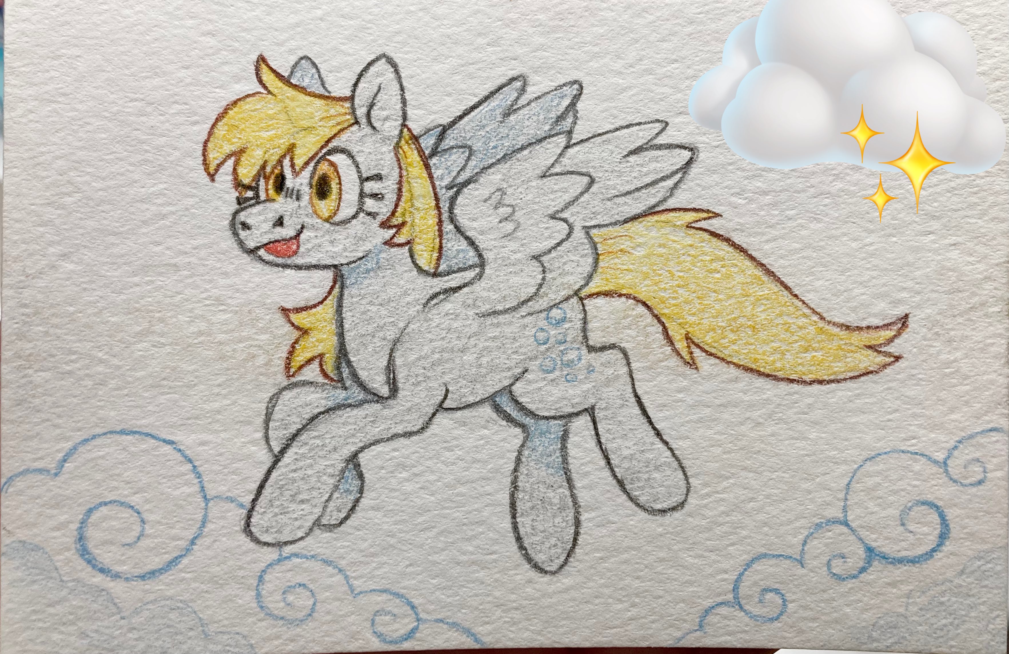 #3415297 - safe, artist:beyhr, derpy hooves, pegasus, pony, g4, blonde ...