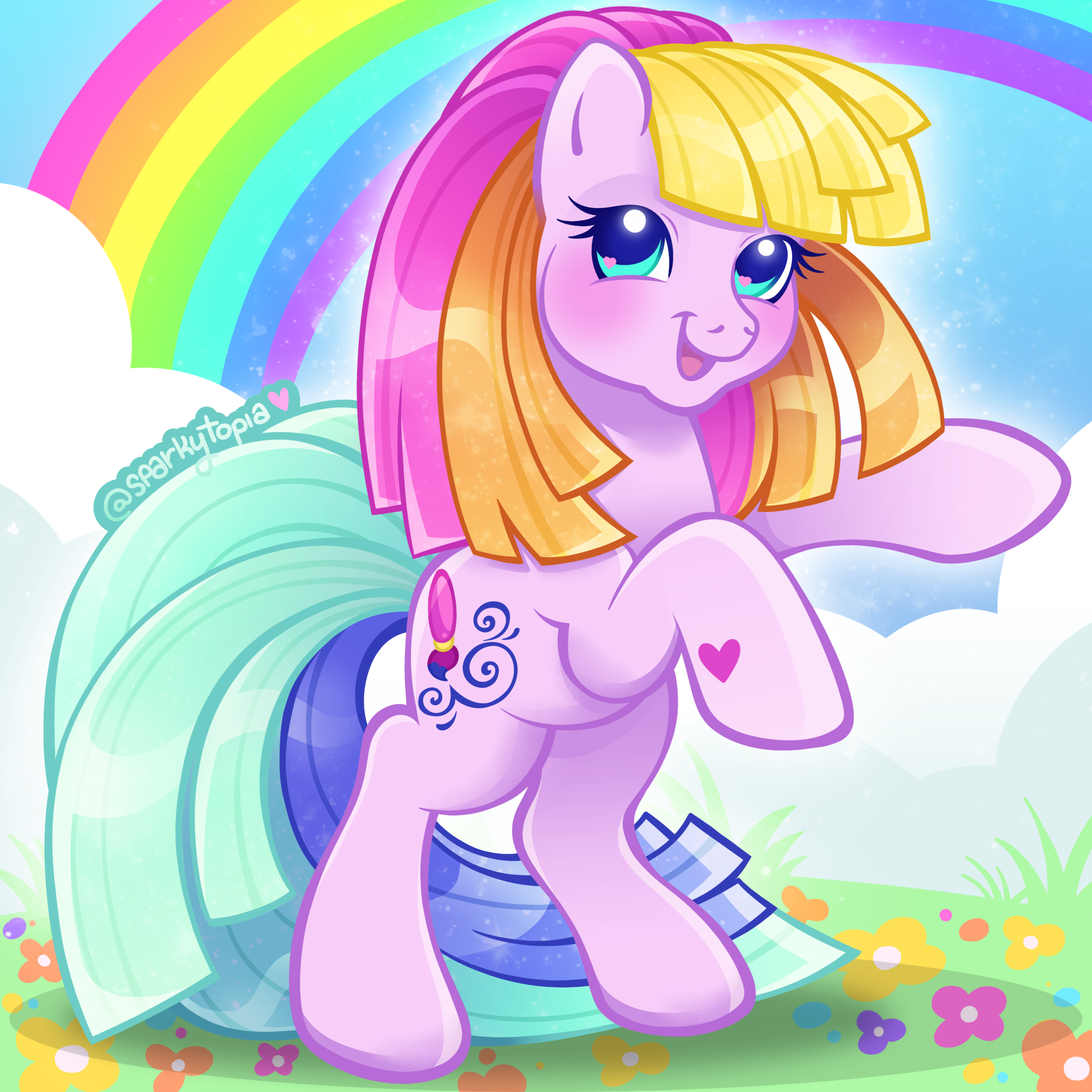 #3416833 - safe, artist:sparkytopia, toola-roola, earth pony, pony, g3 ...