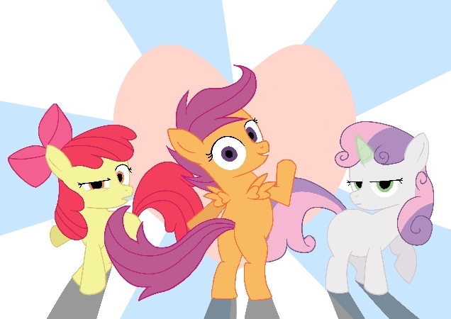 #3433921 - safe, artist:あげから, apple bloom, scootaloo, sweetie belle ...