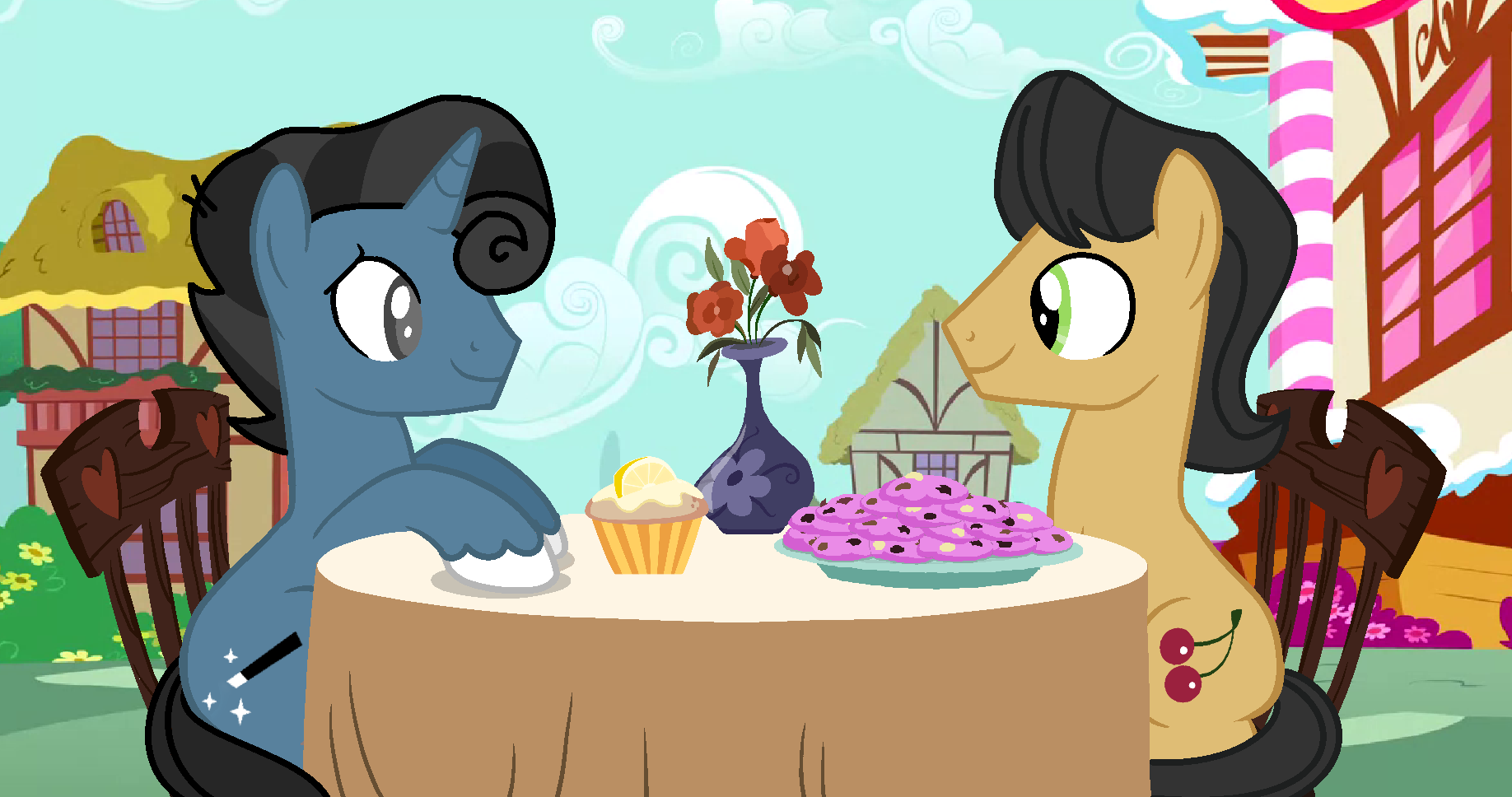 #3439851 - safe, artist:moonlightthegriffon, cherry cola, cherry fizzy ...