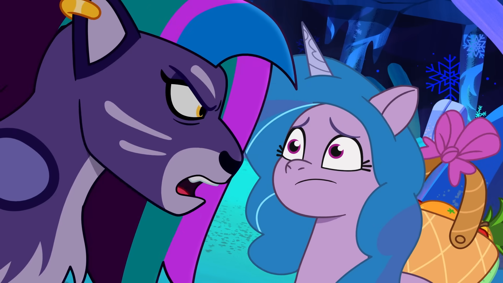#3440014 - safe, screencap, allura, izzy moonbow, aq bars, big cat ...