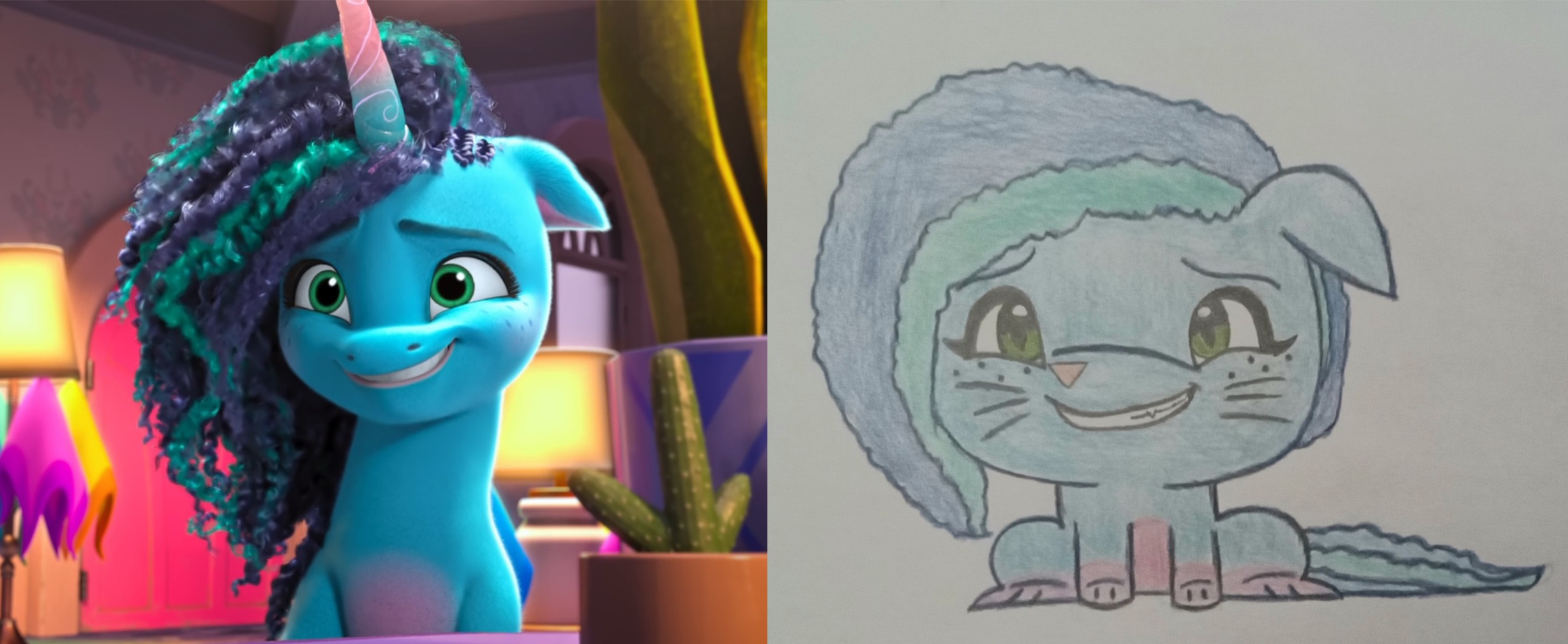 #3440231 - safe, artist:tom artista, screencap, misty brightdawn, cat, pony, unicorn, g5, my ...