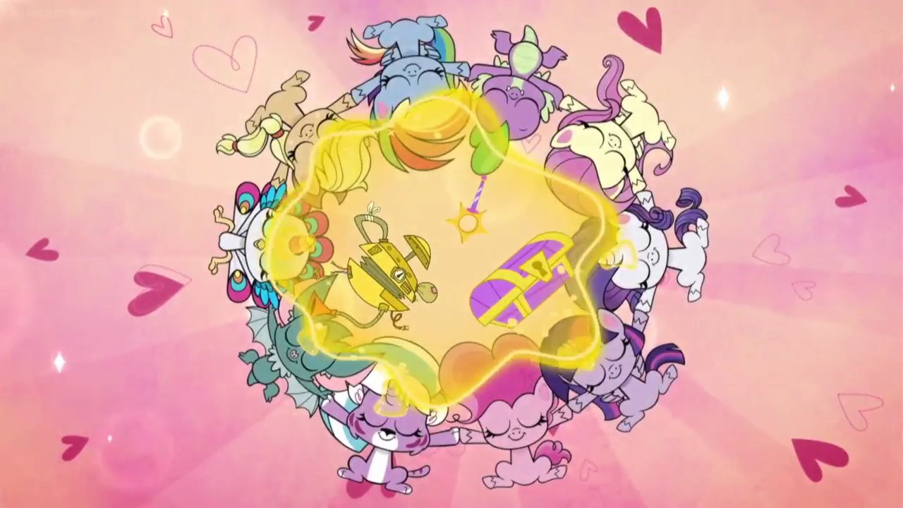 #3440966 - safe, screencap, applejack, echo (g4.5), fluttershy ...