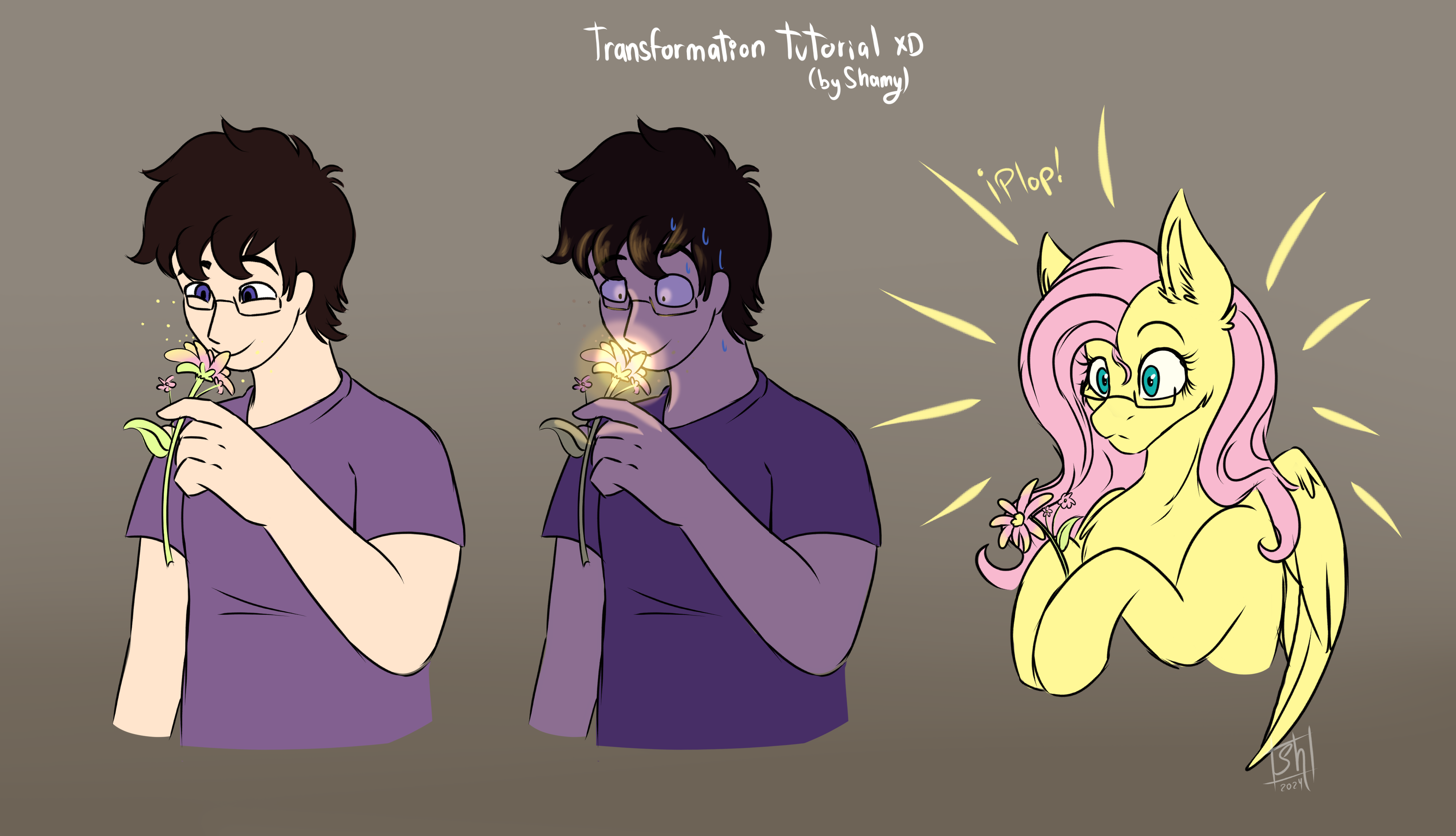 #3443651 - safe, artist:shamy-crist, fluttershy, human, pony, g4 ...