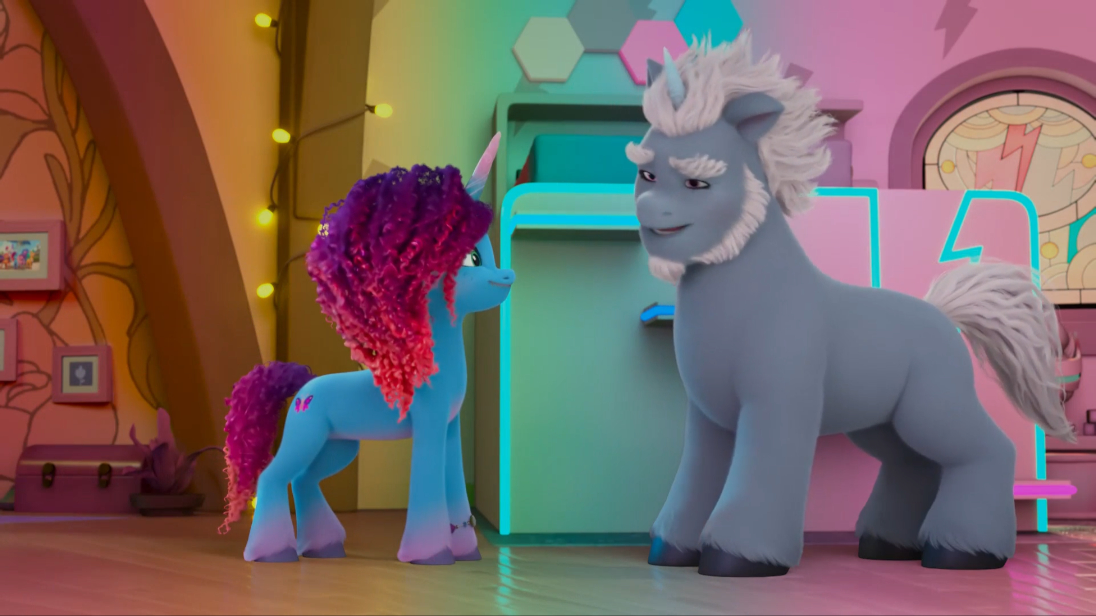 #3444290 - safe, screencap, alphabittle blossomforth, misty brightdawn, pony, unicorn, father of ...