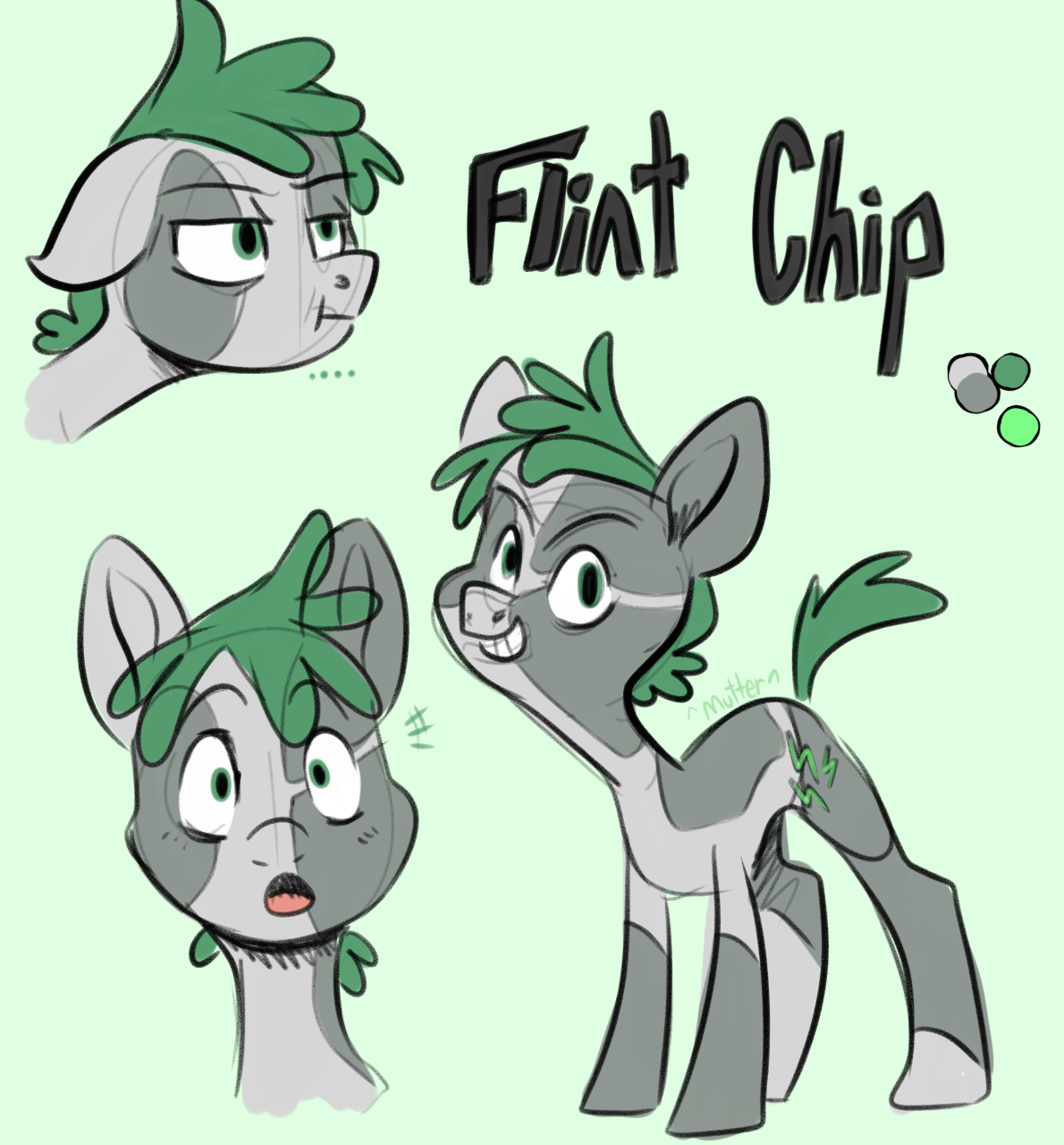 #3444402 - safe, artist:smirk, oc, oc only, oc:flint chip, earth pony ...