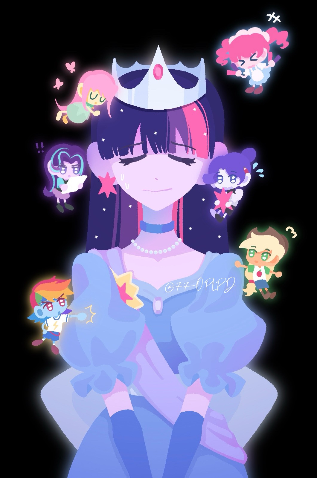 #3445614 - safe, artist:kkk8372178, applejack, fluttershy, pinkie pie ...