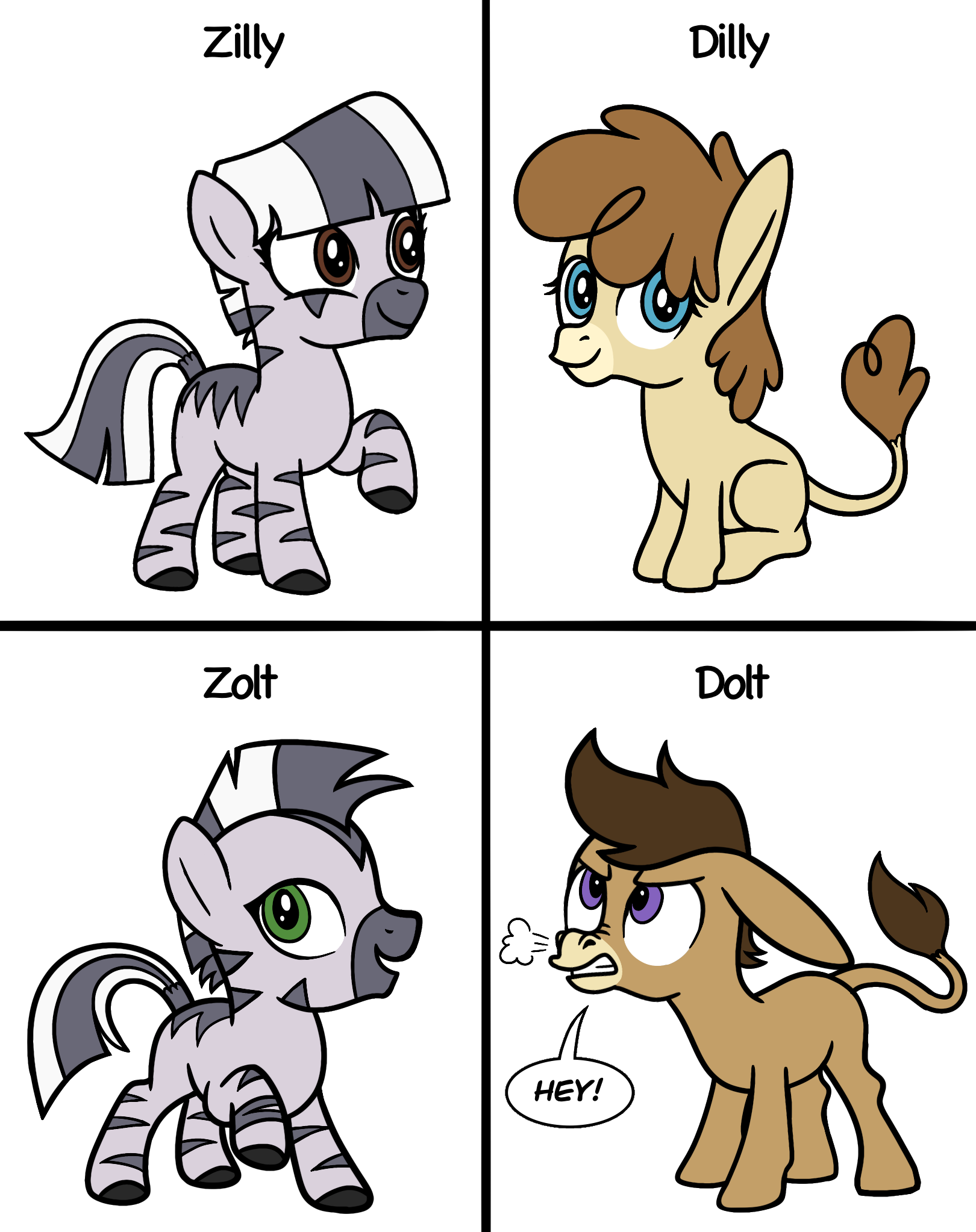 #3434292 - safe, oc, oc only, donkey, zebra, g4, angry, chart, colt ...