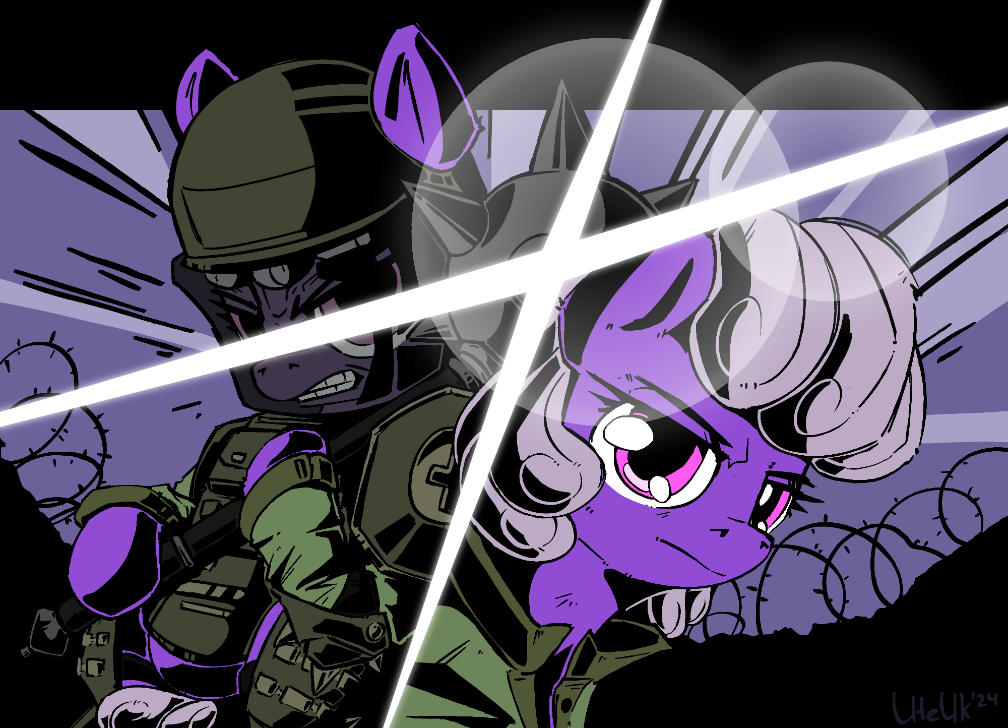 #3445995 - safe, artist:uteuk, oc, oc only, oc:natrix capefiv, earth ...