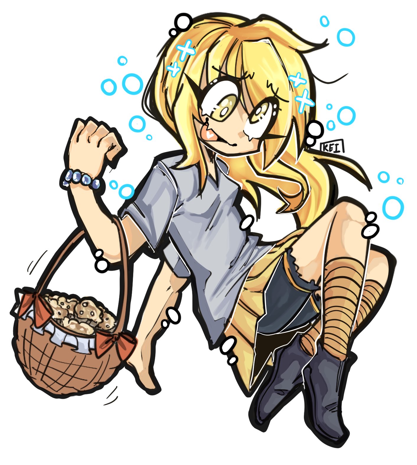 #3446860 - safe, artist:parappaya, derpy hooves, human, basket, female ...