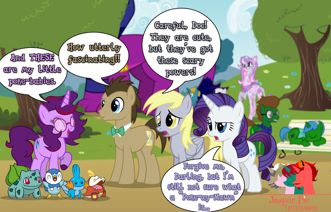 #3448856 - safe, artist:jasperpie, derpy hooves, doctor whooves, rarity ...