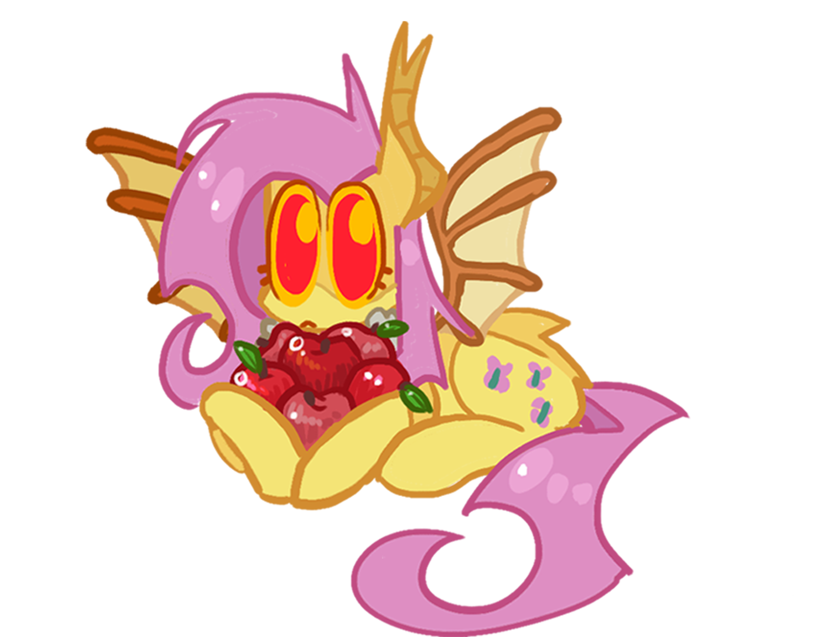 #3449032 - safe, alternate version, artist:koidial, fluttershy, bat ...