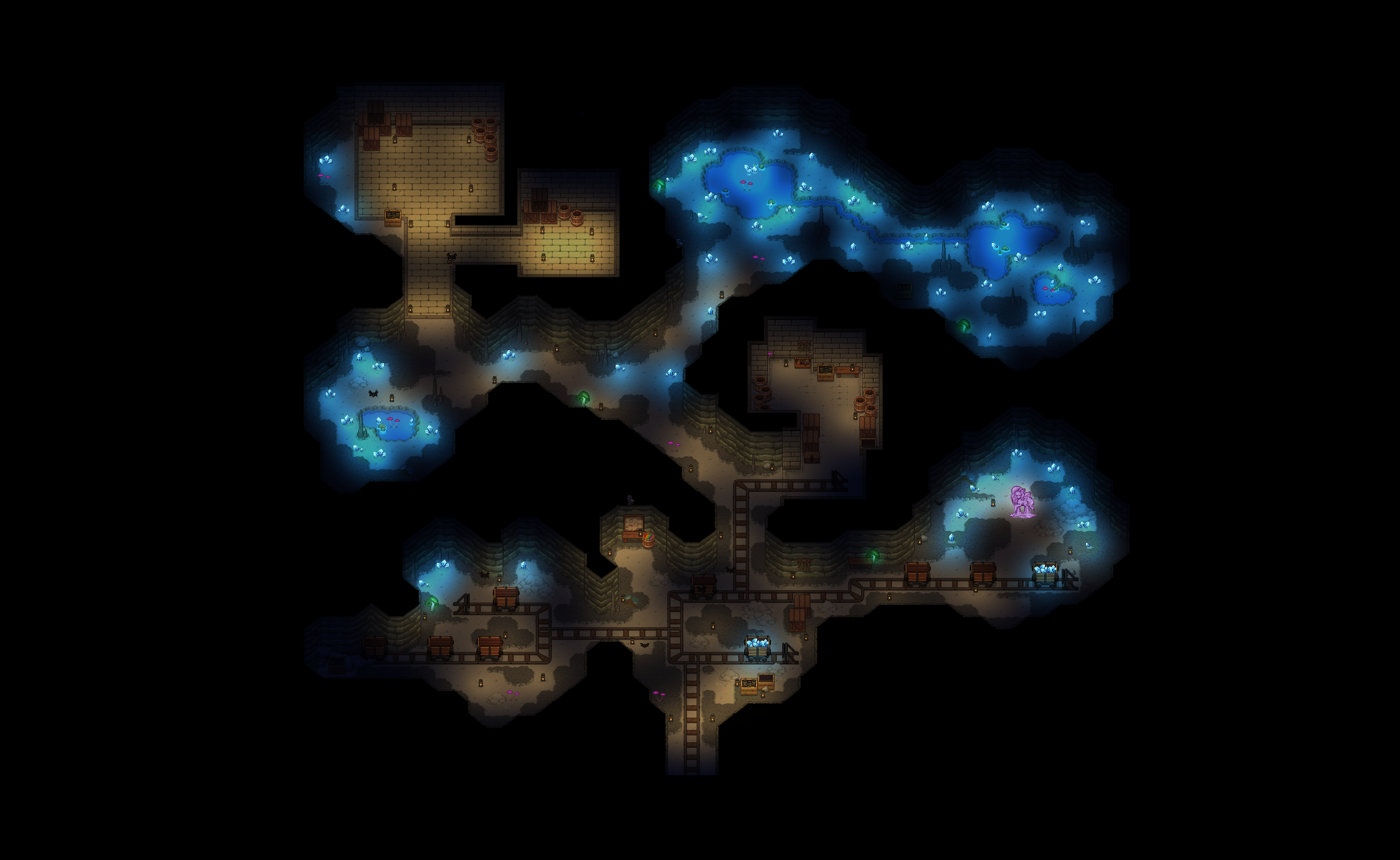 #3449088 - safe, pony town, map, mine, no pony, rainbow town, statue ...