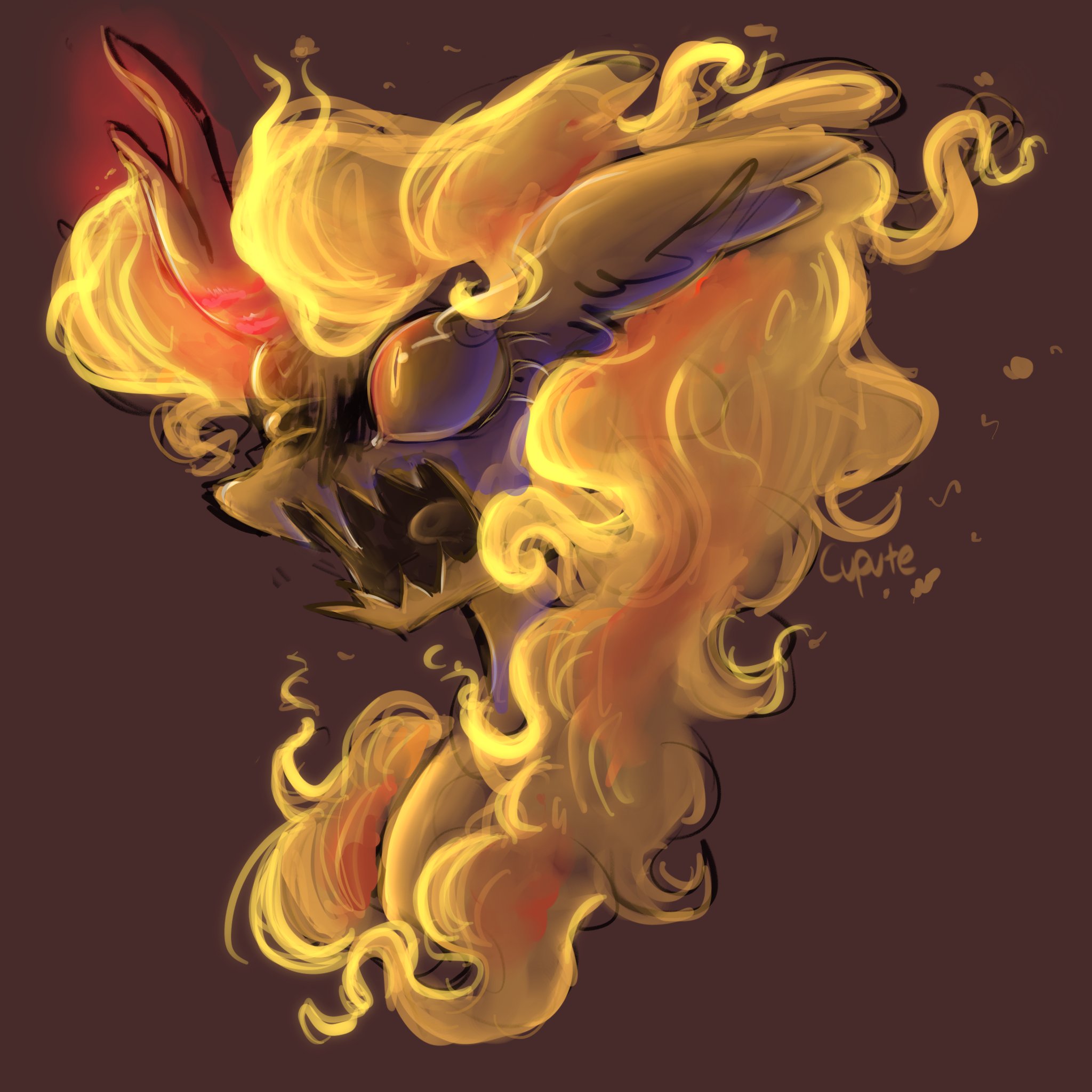 #3450739 - safe, artist:cupute, oc, oc only, oc:amber phoenix, kirin ...