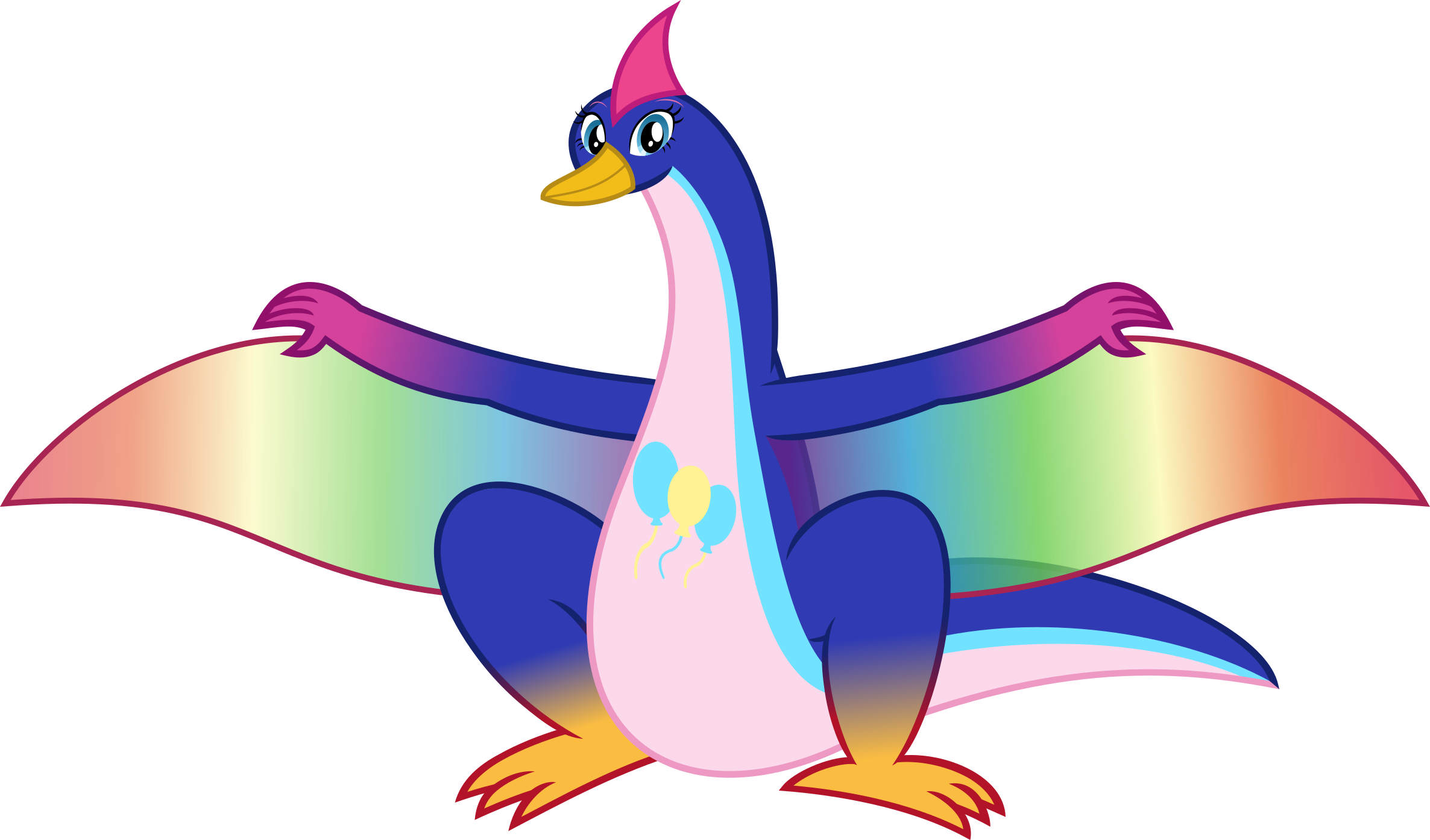 #3451142 - safe, artist:static51302, pinkie pie, rainbow dash, bird ...