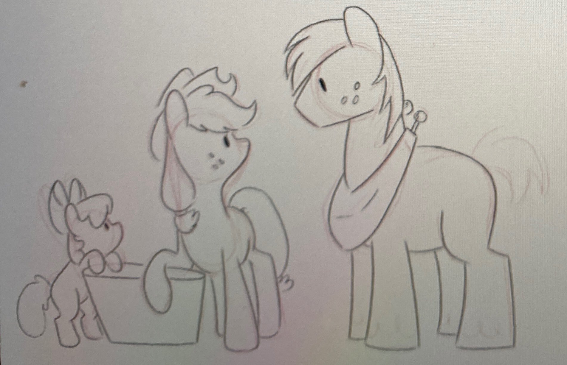 #3451832 - safe, artist:texacity, apple bloom, applejack, big macintosh ...