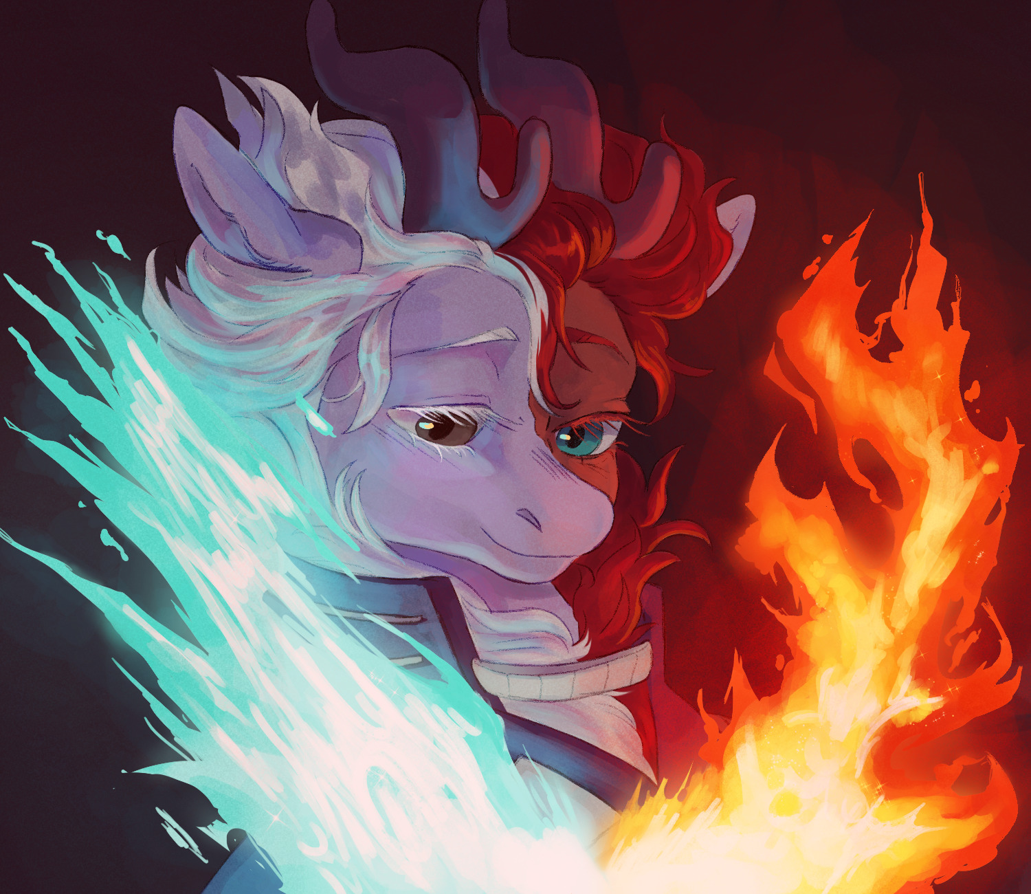 #3434989 - safe, artist:abbytabbys, deer, hybrid, kirin, reindeer ...