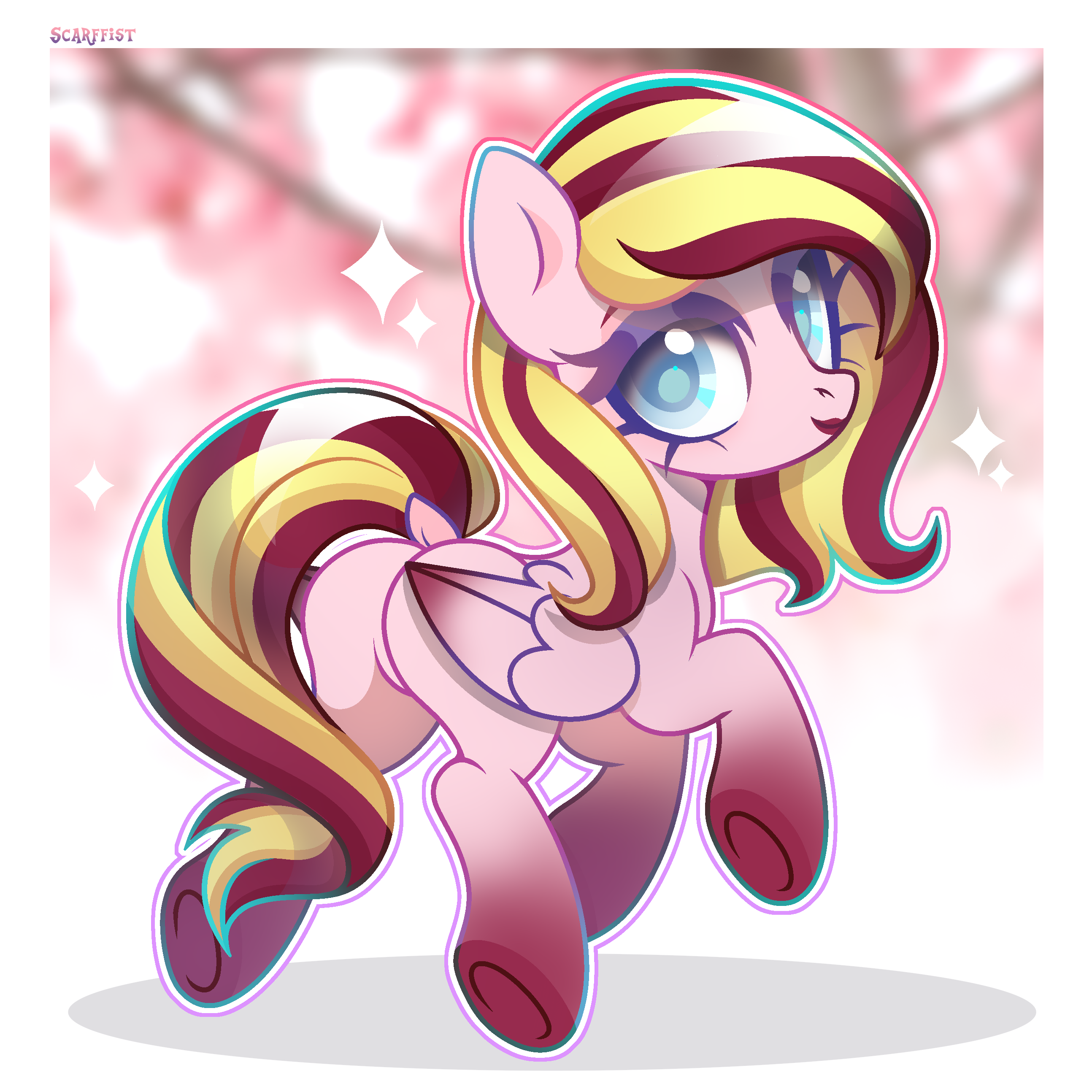 #3435869 - safe, artist:scarffist, oc, oc only, oc:cherry kisses, pegasus, commission, solo, ych ...