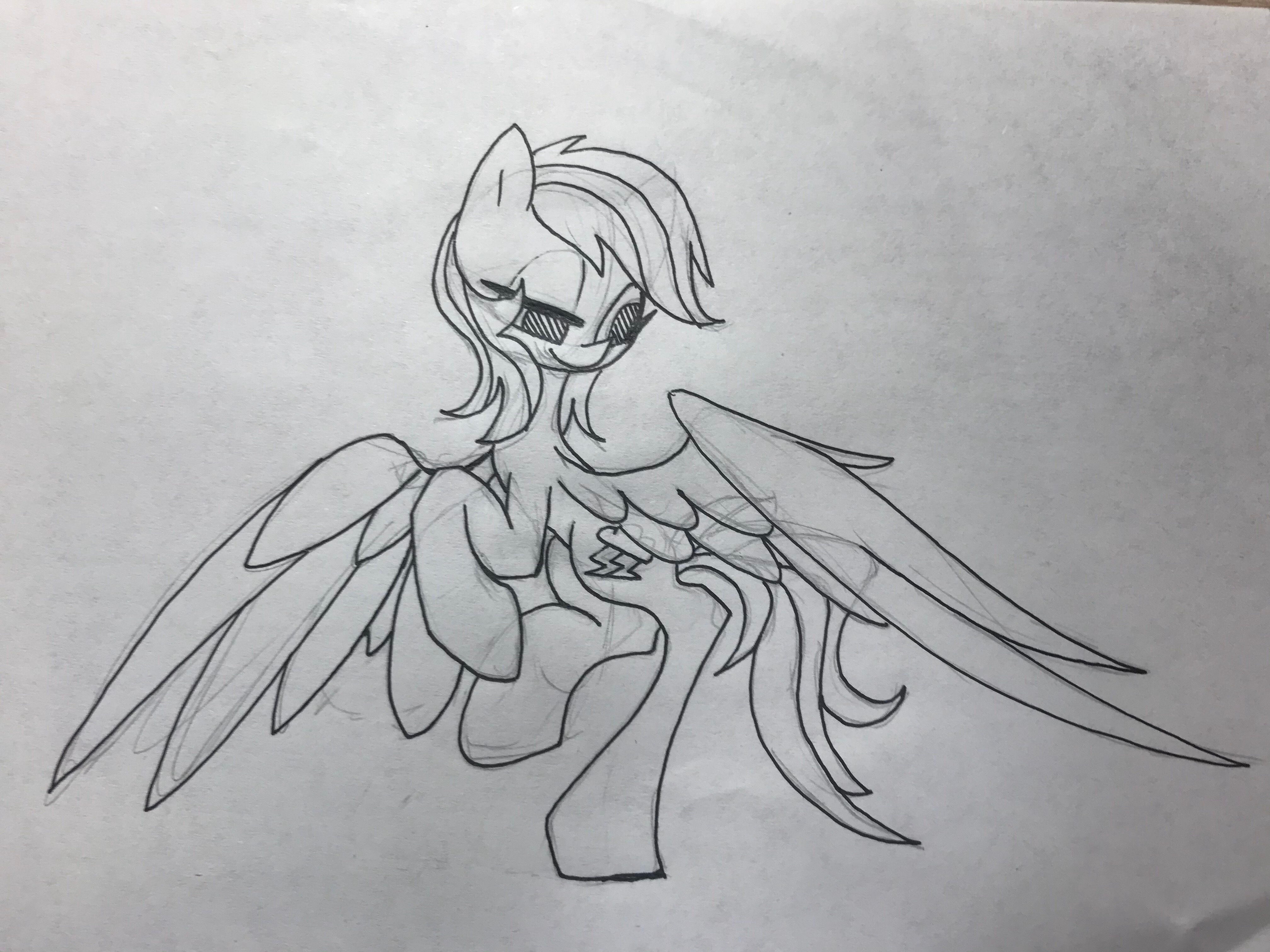 #3436224 - safe, artist:jess181307, pegasus, pony, full body, pen ...