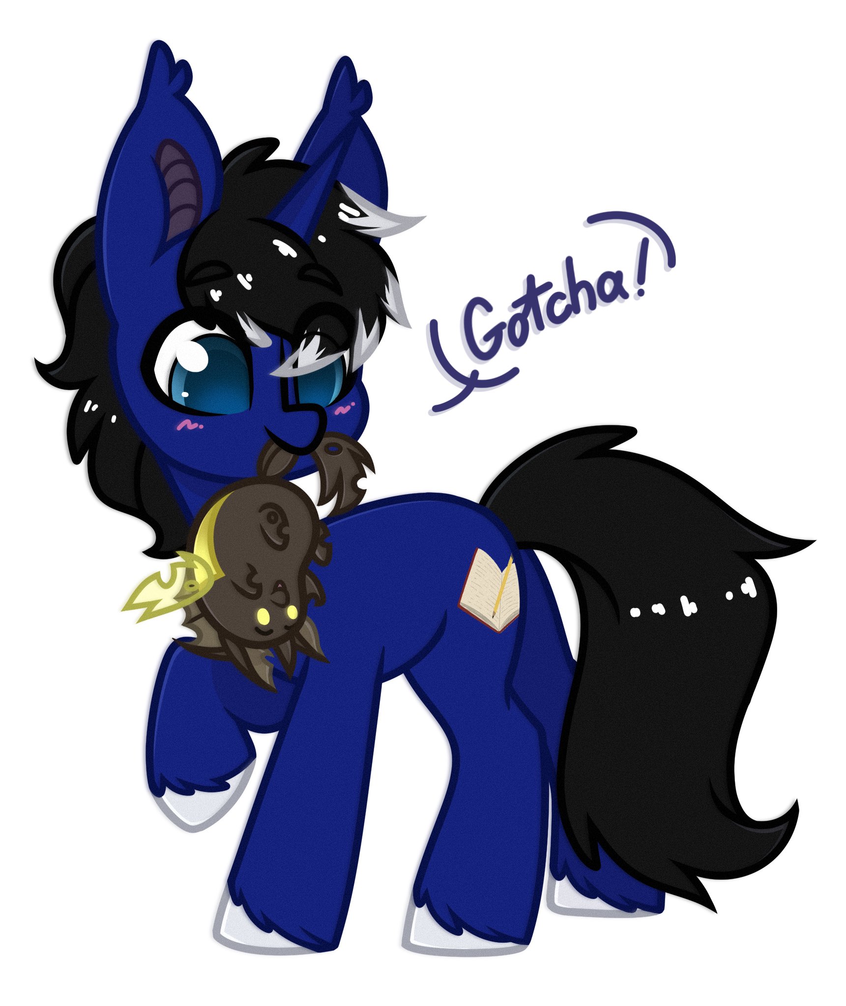 #3436677 - safe, artist:lazycloud, oc, oc only, oc:night reader, oc:trex vyrax, bat pony ...