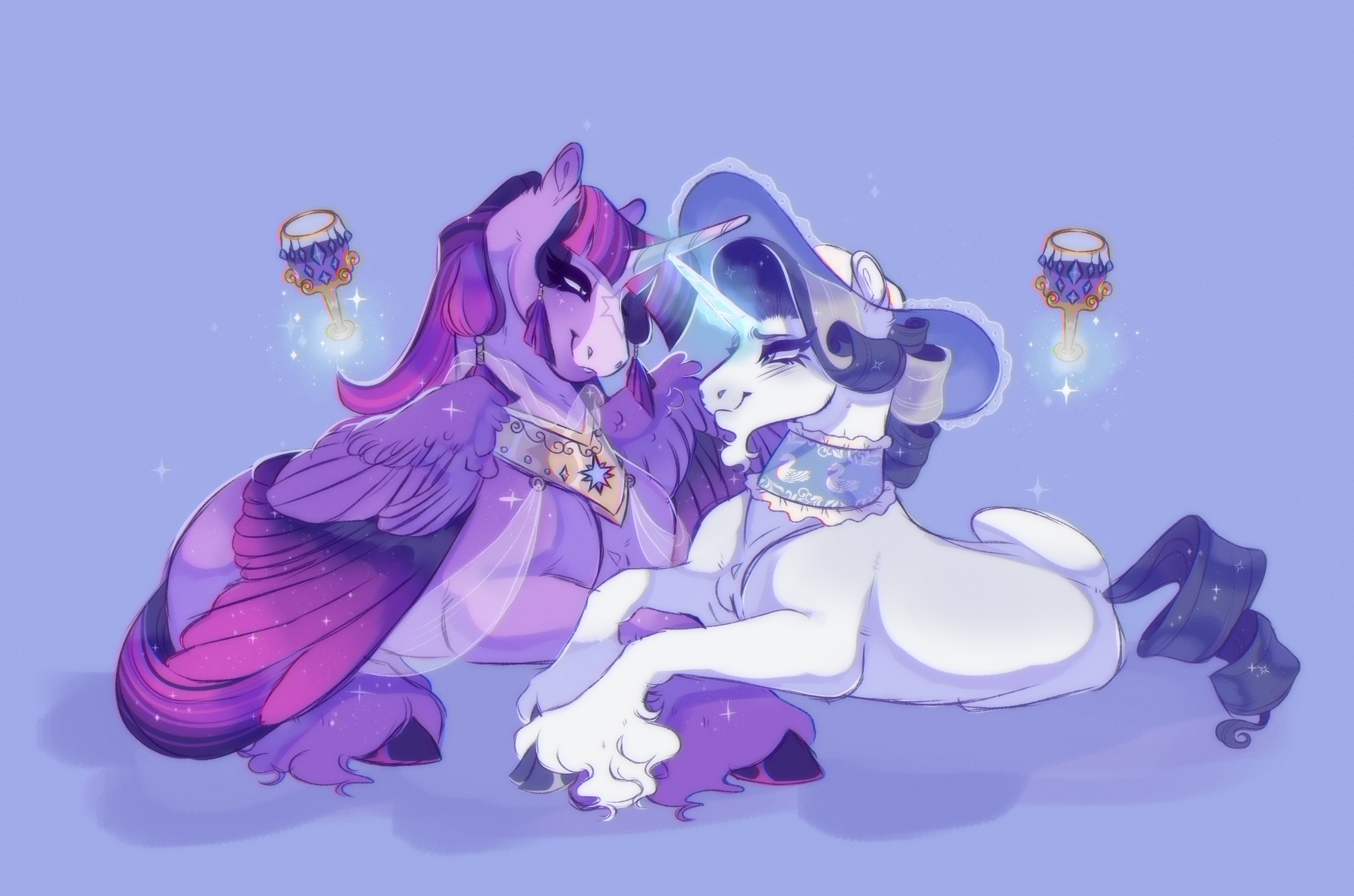 #3436838 - safe, artist:glorymoon, rarity, twilight sparkle, alicorn ...