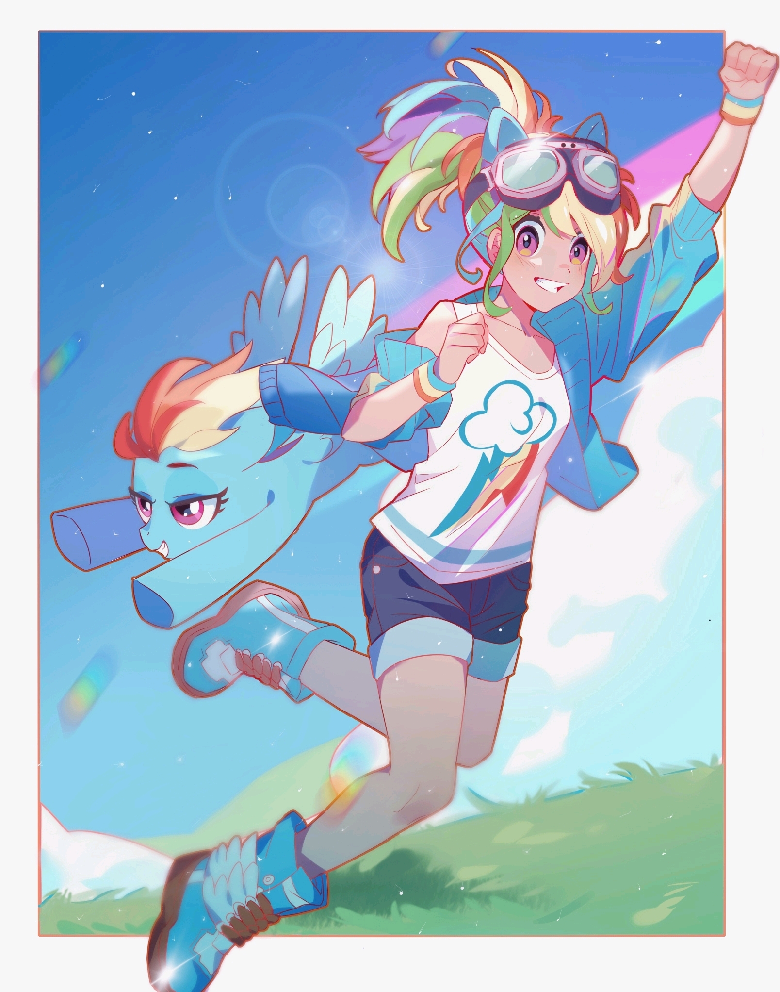 #3438959 - safe, artist:star6013, kotobukiya, rainbow dash, human ...