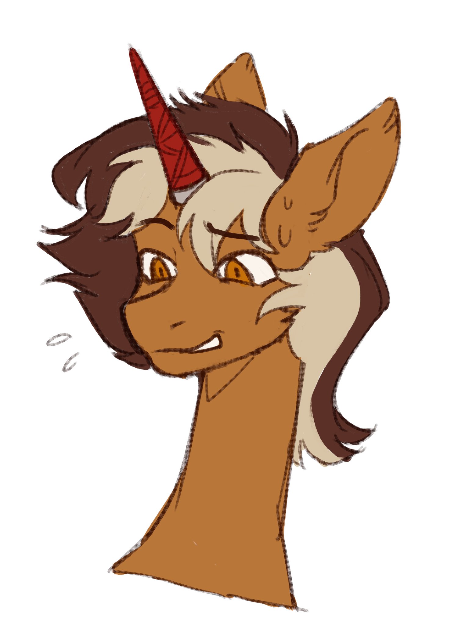 #3526946 - safe, artist:siatikas, oc, oc only, pony, unicorn, bust, horn, male, portrait, solo ...