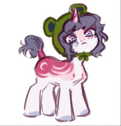 #3526973 - safe, artist:siatikas, oc, oc only, pony, unicorn, female, frog hat, horn, leonine ...